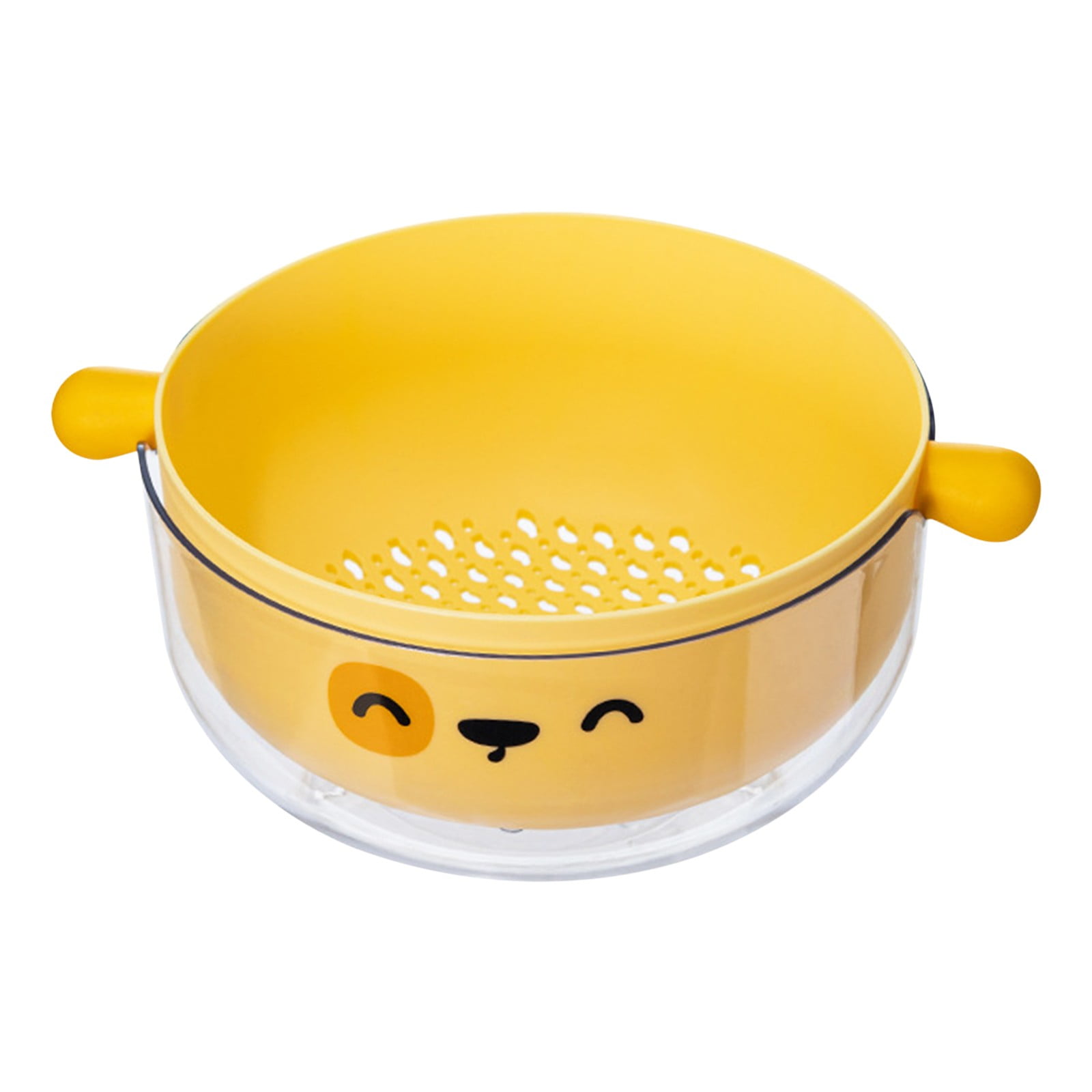 YOBOLK Kitchen Colander Strainer Basket Fruit Vegetable Double Layer ...