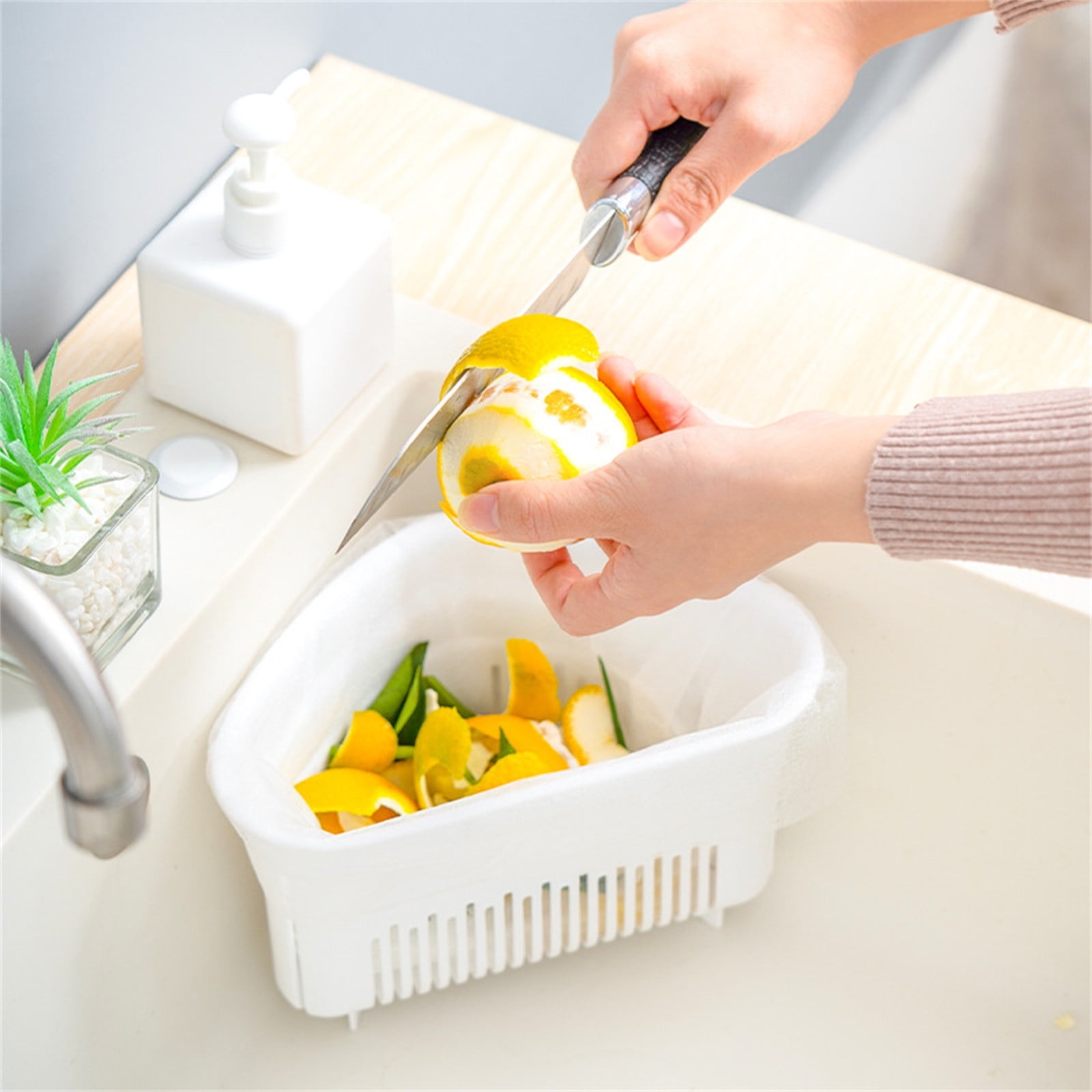 YOBOLK Kitchen Colander Strainer Basket Multi-Functional Hanging ...