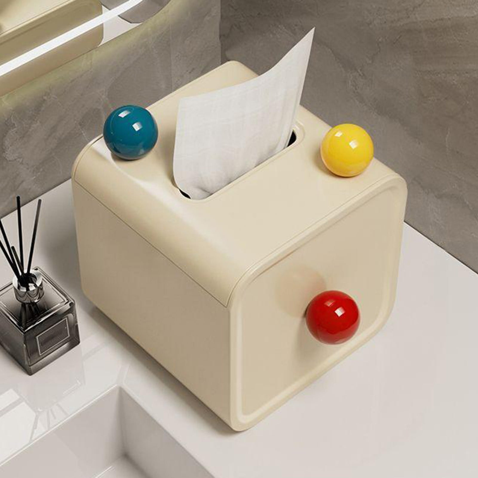 YOBOLK Organizer Racks Living Room Desktop Tissue Box Desktop ...