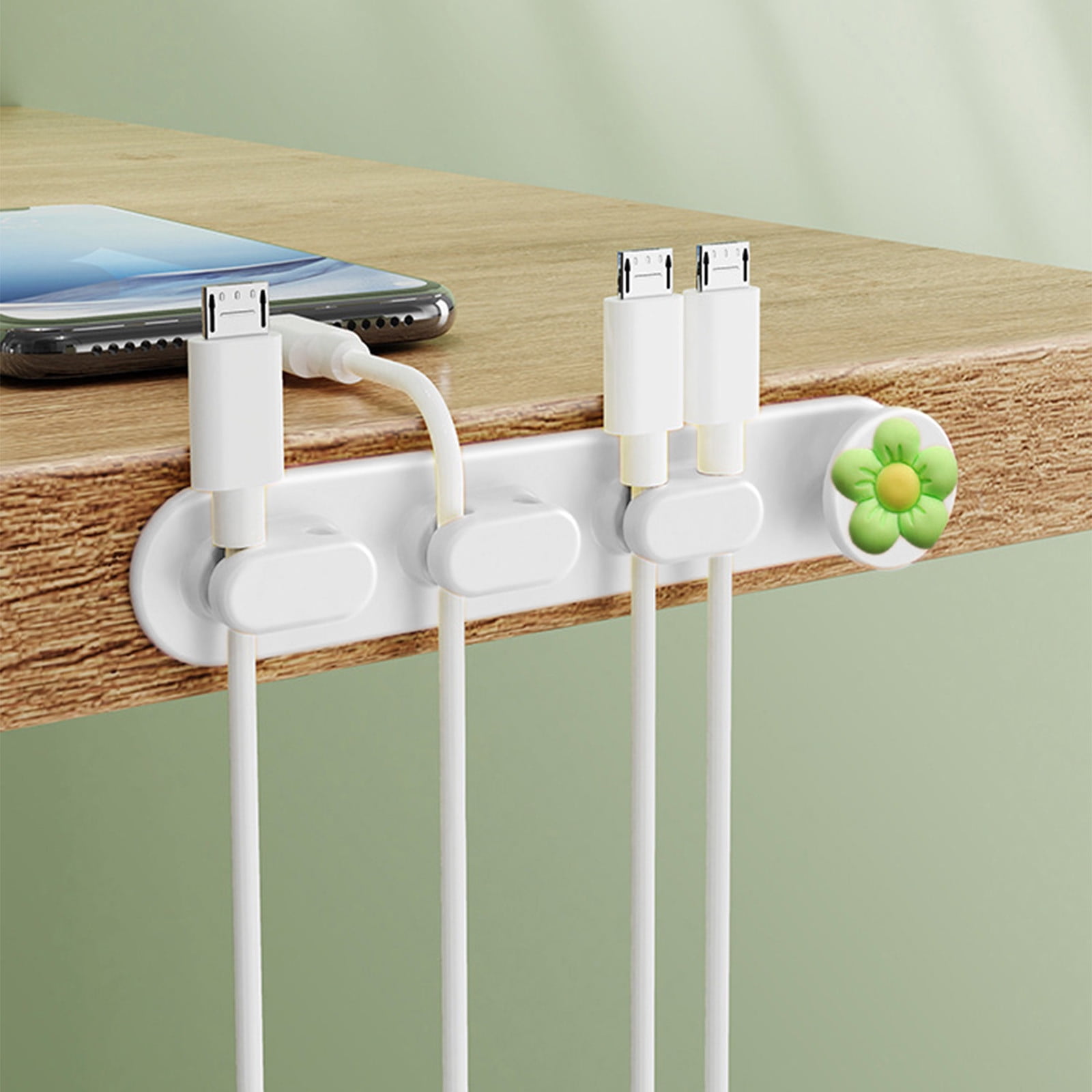 YOBOLK Organizer Racks Punch Free Cable Clamp Desktop Cable Organizer ...