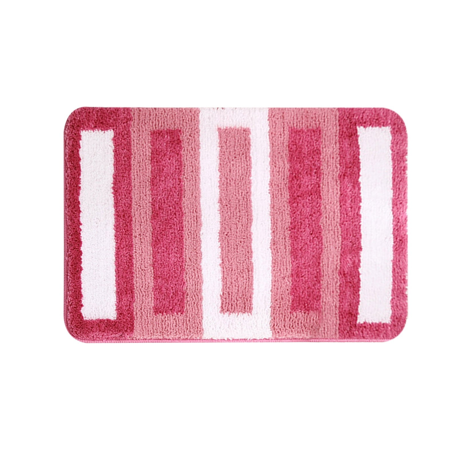 YOBOLK Rug Soft Microfiber Striped Bathroom Rugs Bath Mat Extra Thick ...