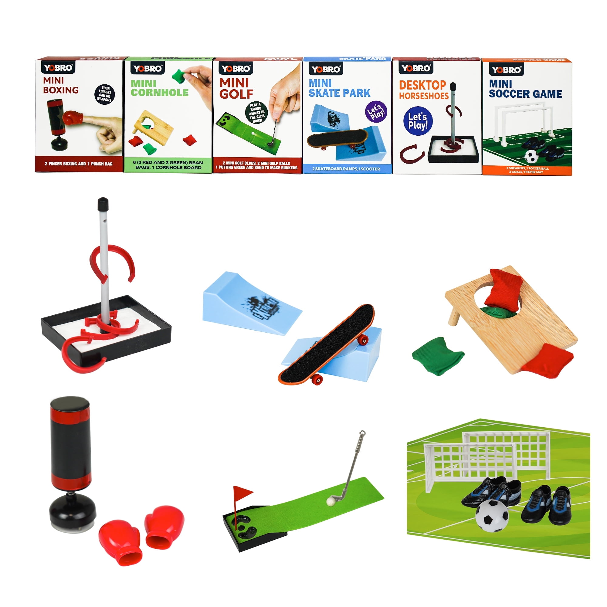 YOBRO Mini Finger SportsGame Set - with Mini Golf/Mini Boxing/Mini ...