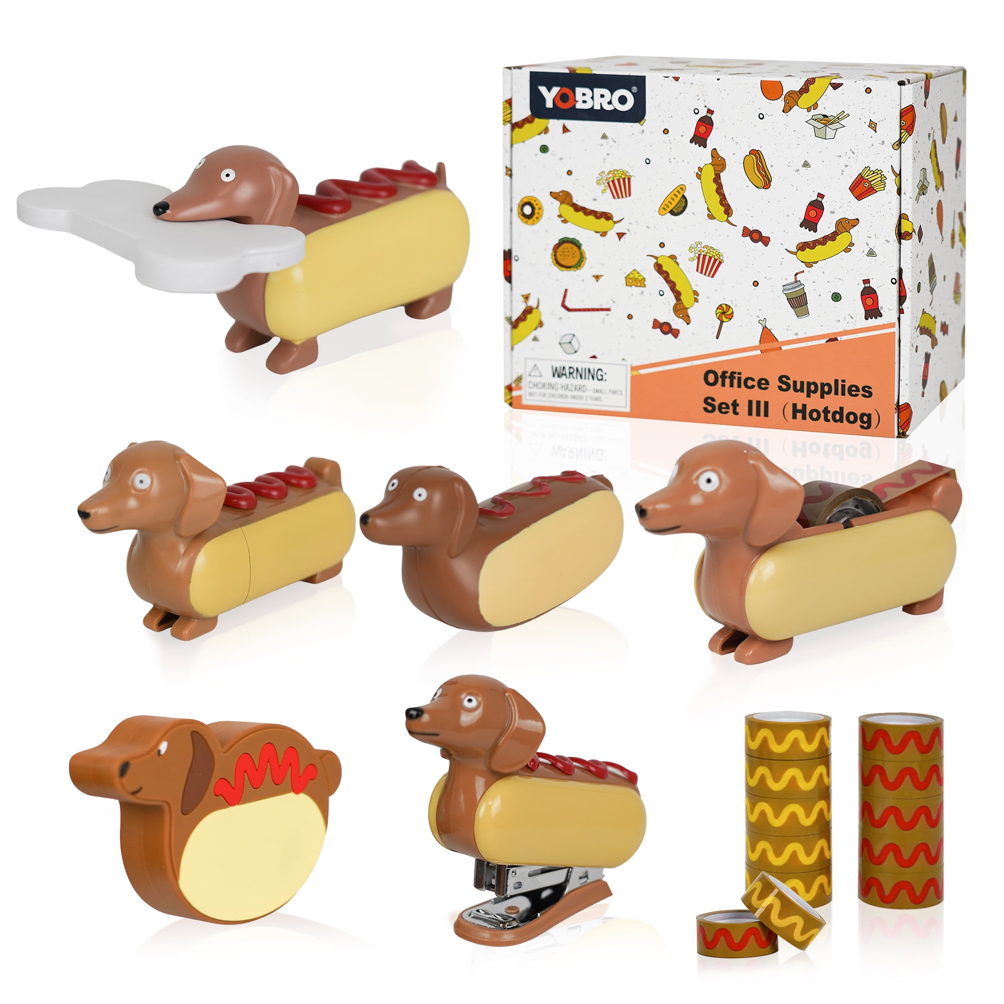 YOBRO Office Supplies Set, Fun Office Supplies Pack, Including Sticky ...