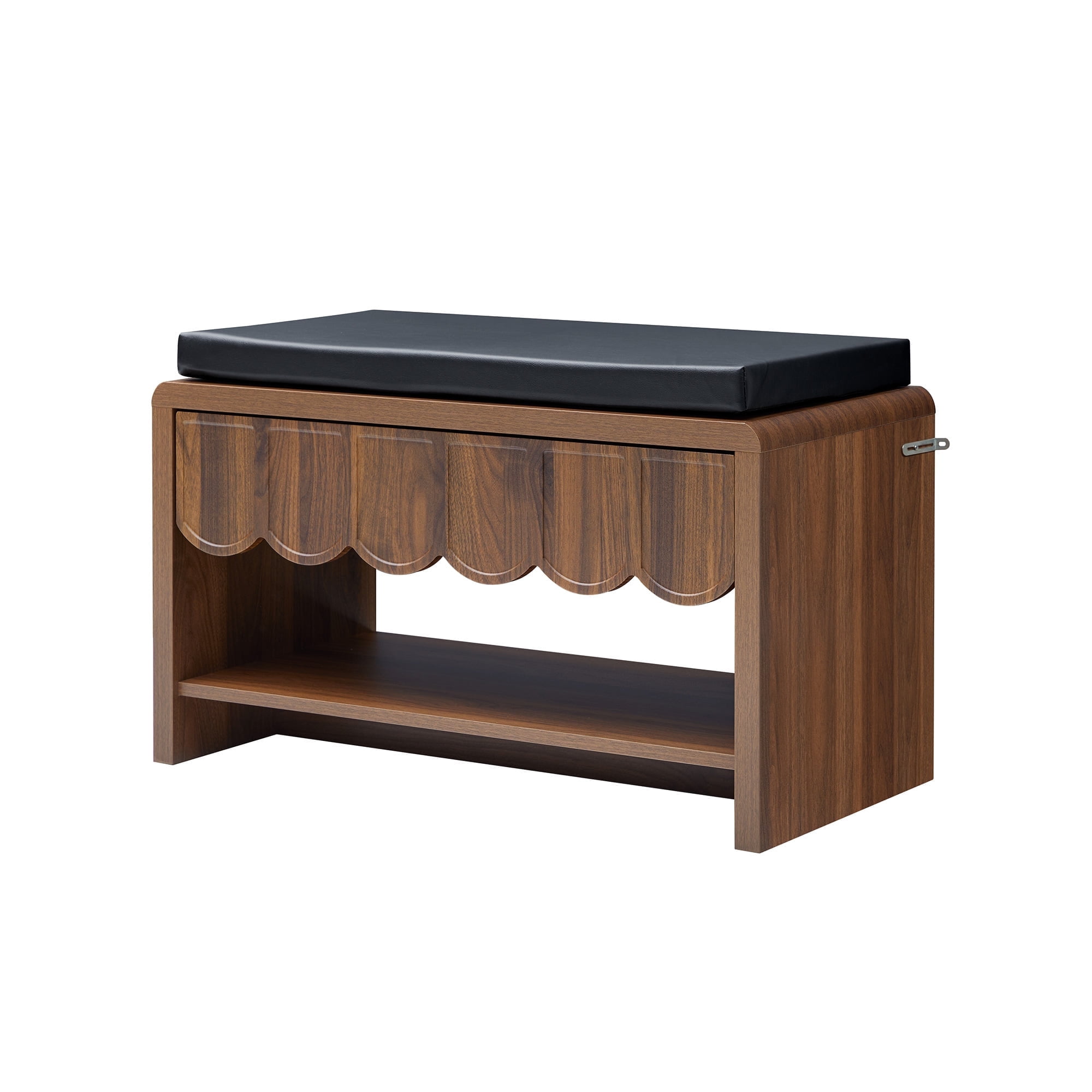 YOCWO Shoe Storage Bench with Wave Design Drawer and Cushion Seat, Shoe Benches for Entryway ...