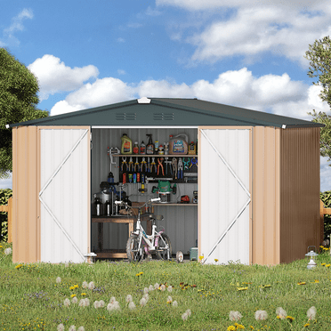 Commander 10 x 15 ft. Steel Storage Building Eggshell - Walmart.com