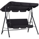 YODOLLA, 3-Seat Outdoor Porch Swing with Canopy, Model RRK150, Black ...
