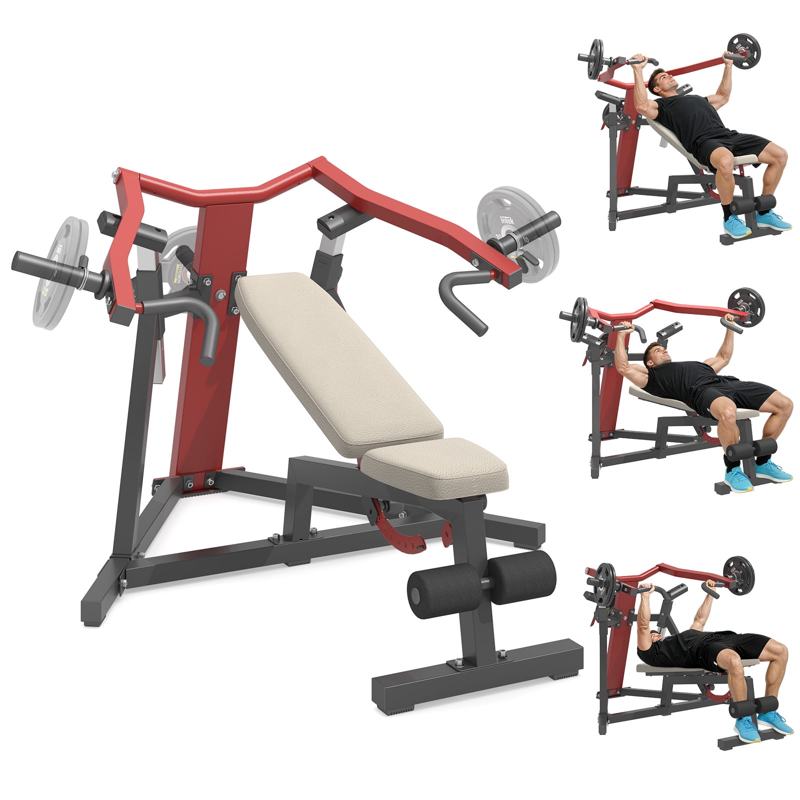 YODOLLA 3-in-1 Adjustable Weight Bench Chest Press Machine, Incline ...