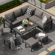 UDPATIO Aluminum Patio Furniture Set, Outdoor Couch, Deck Exterior ...