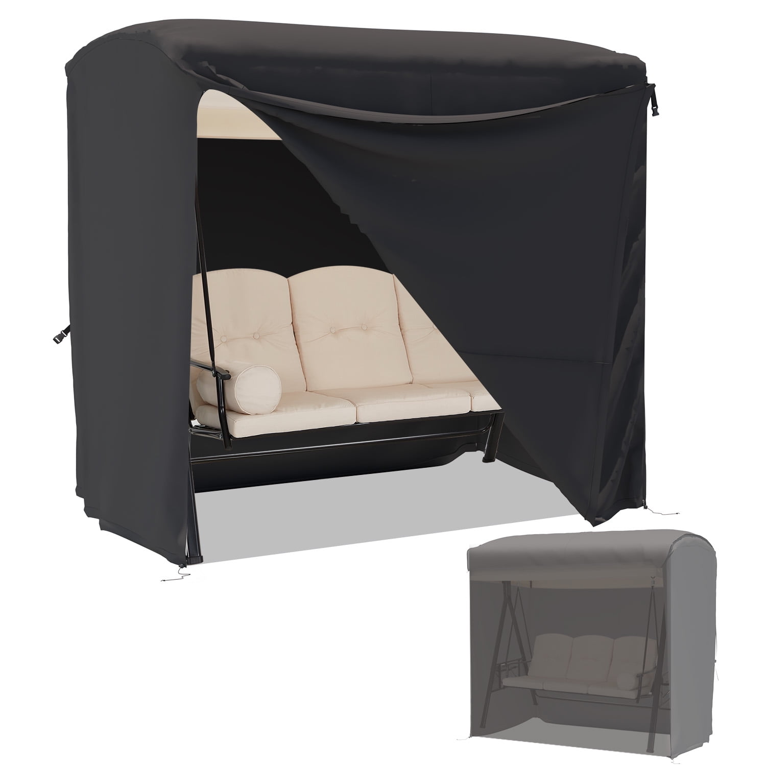 YODOLLA Outdoor Swing Cover 3 Seater Waterproof Swing Cover Outdoor ...