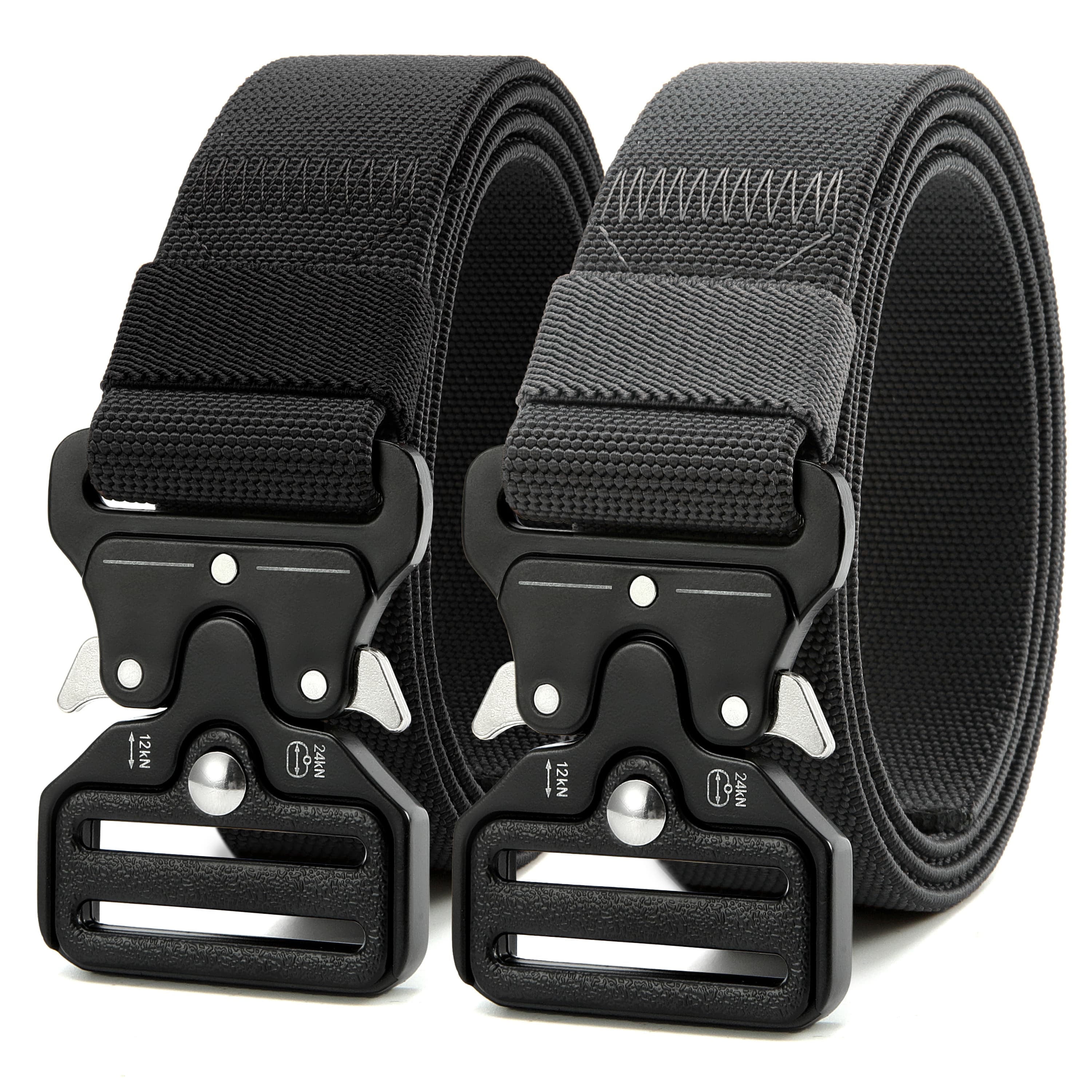 YOETEY Mens Belts 2 Pack, Nylon Belts for Men, Heavy Duty Web Belts ...