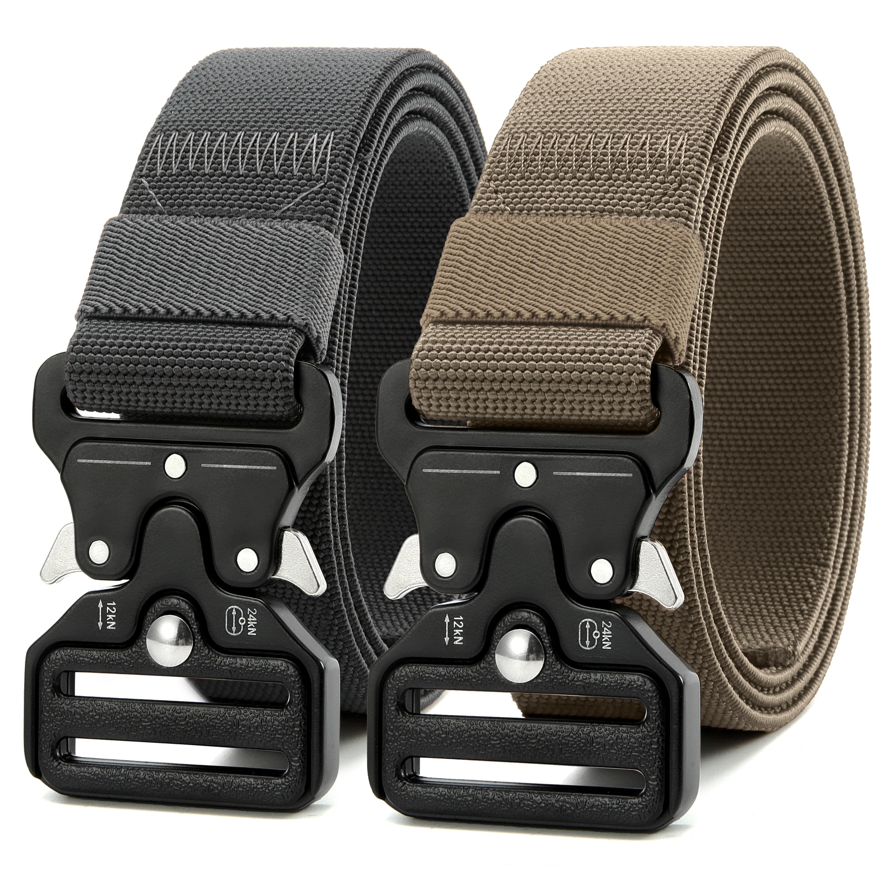 YOETEY Mens Belts 2 Pack, Nylon Belts for Men, Heavy Duty Web Belts ...