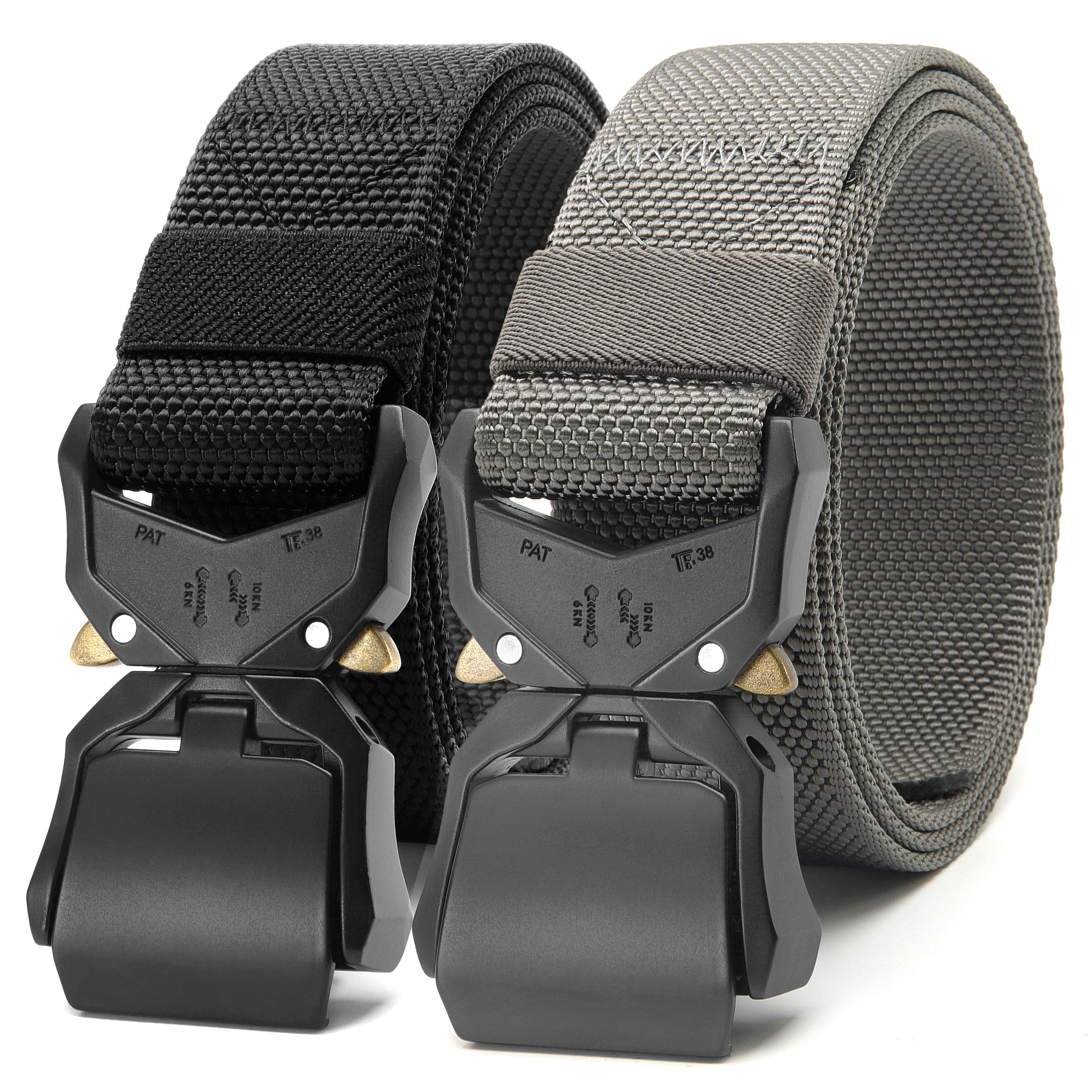 Gelante Canvas Web D Ring Belt Silver Buckle Military Style for men ...