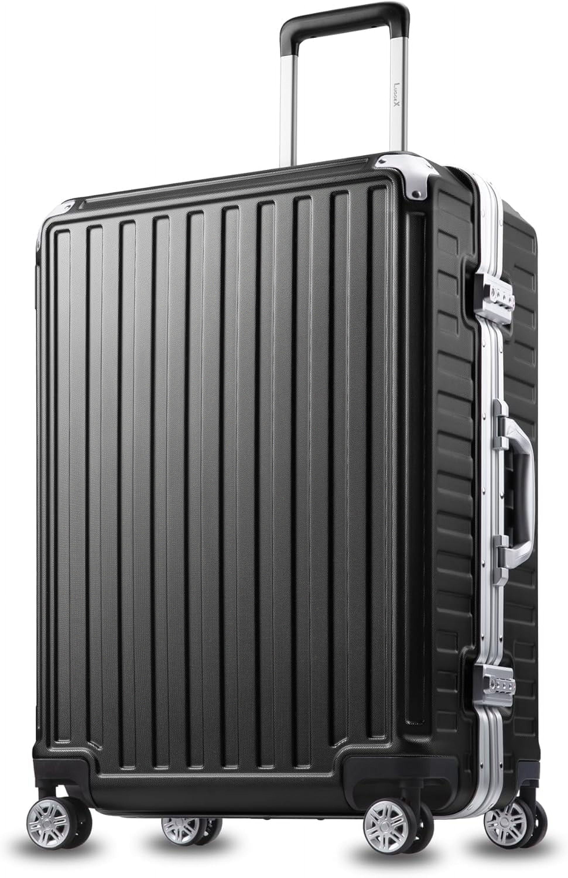 YOETEY Checked Luggage, Hardshell Luggage Zipperless Suitcase with ...