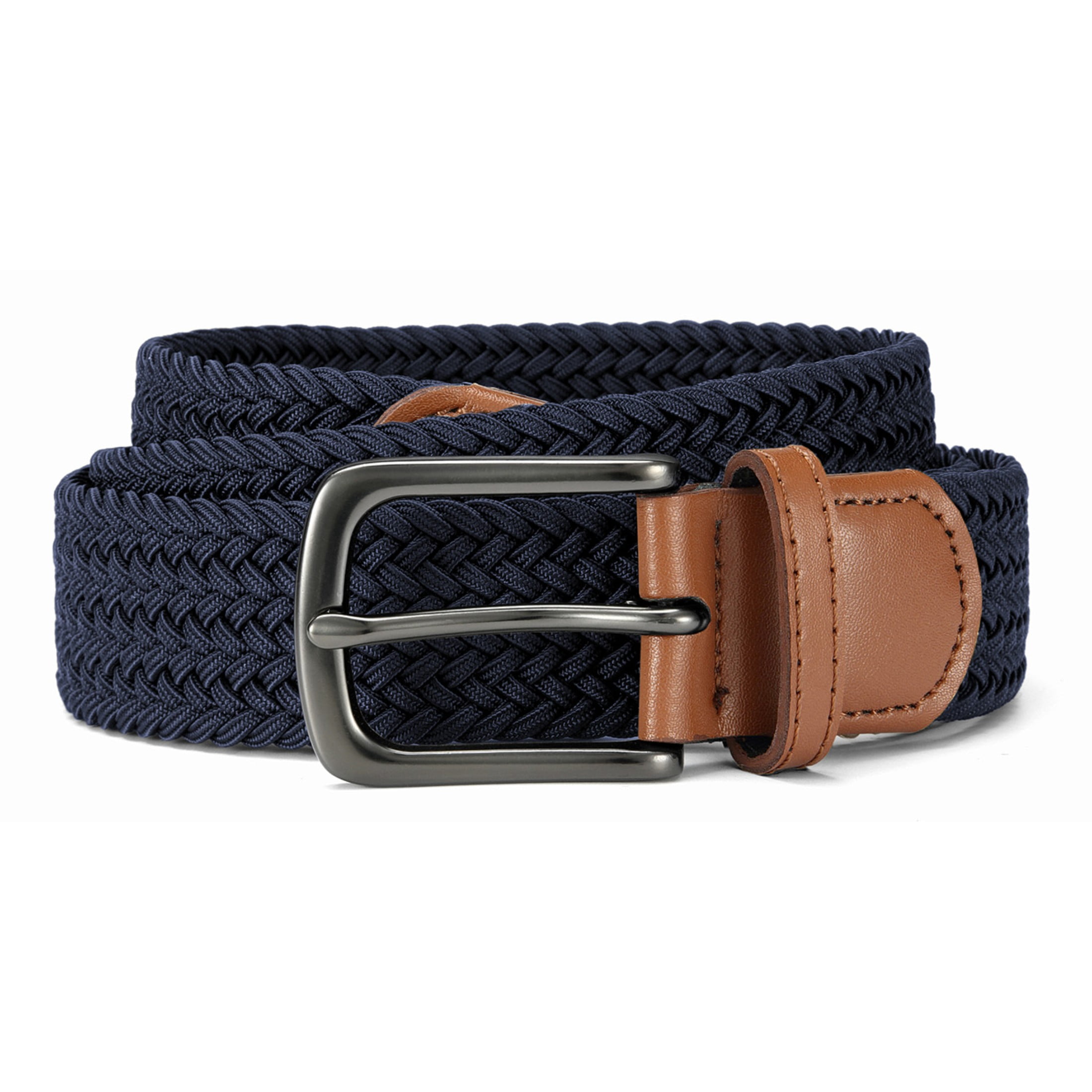 YOETEY Elastic Braided Woven Belt 1 3/8", Stretch Belts for Men, Belts ...