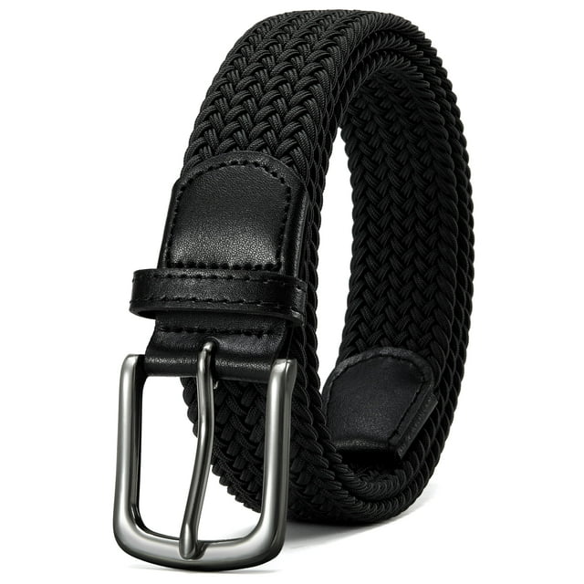 YOETEY Elastic Braided Woven Belt 1 3/8", Stretch Belts for Men, Mens ...