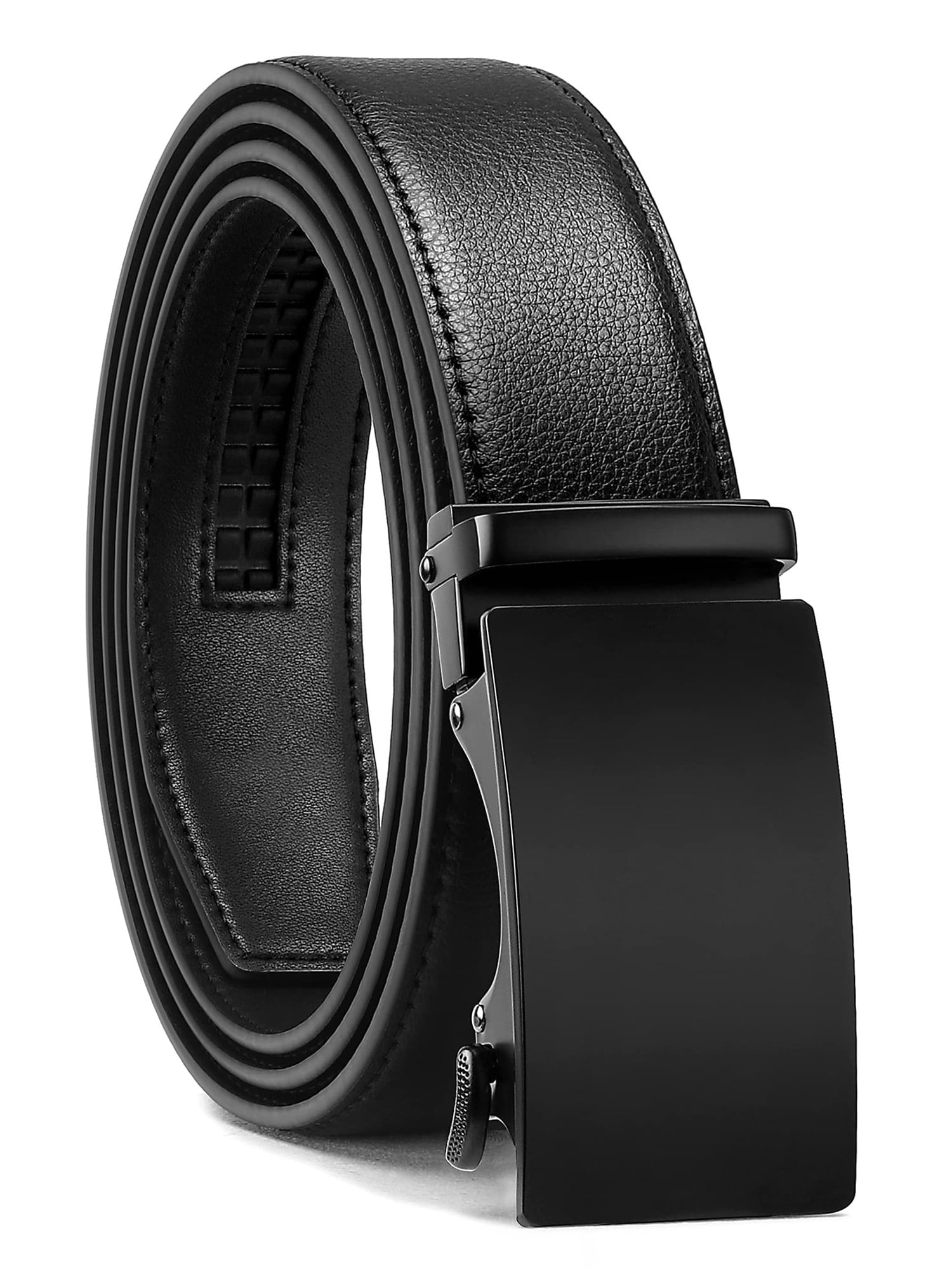 "YOETEY Mens Leather Ratchet Belt, Micro Adjustable, Fit for Adult ...
