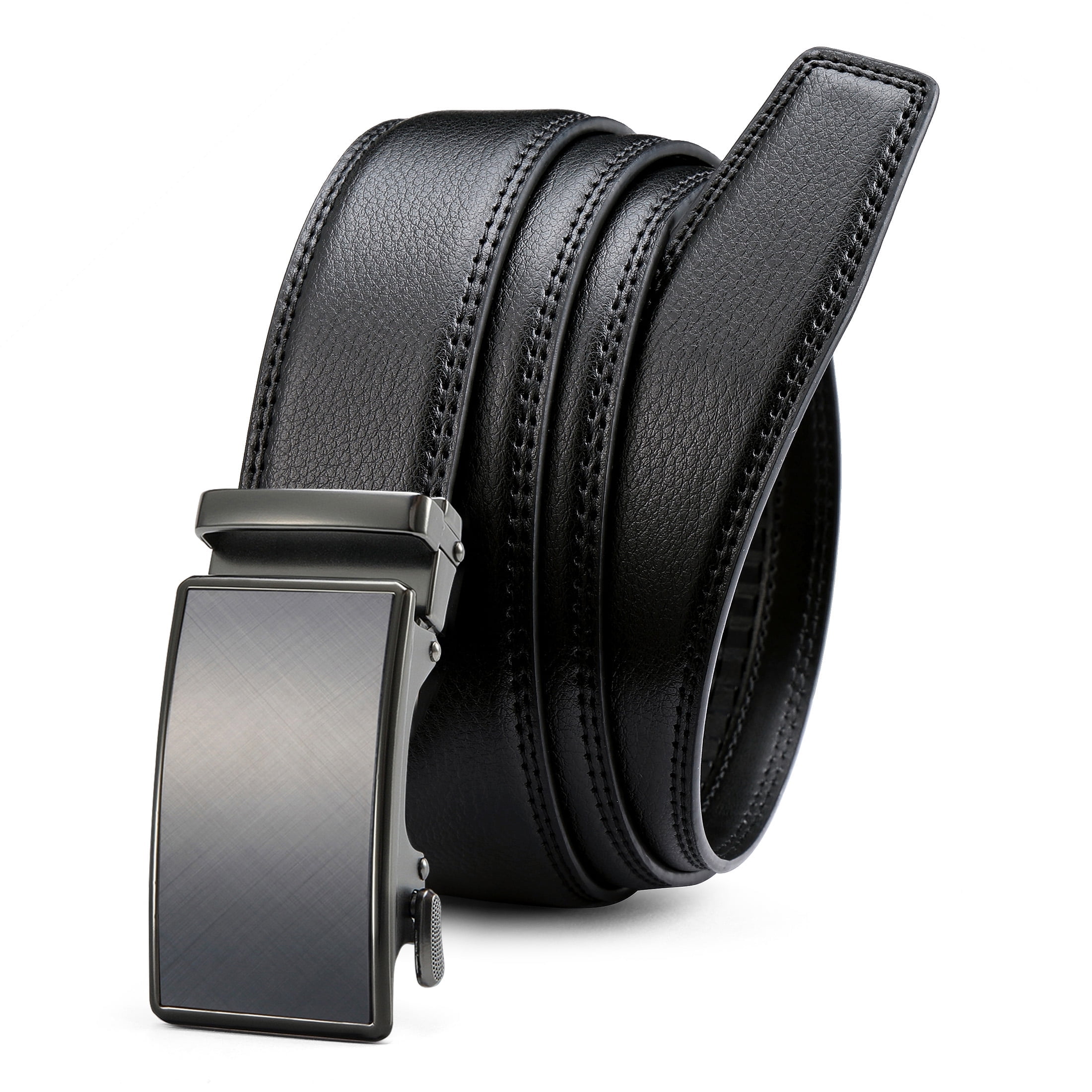 YOETEY Mens Belt, Leather Ratchet Belt, Micro Adjustable Belt Fit Dress ...