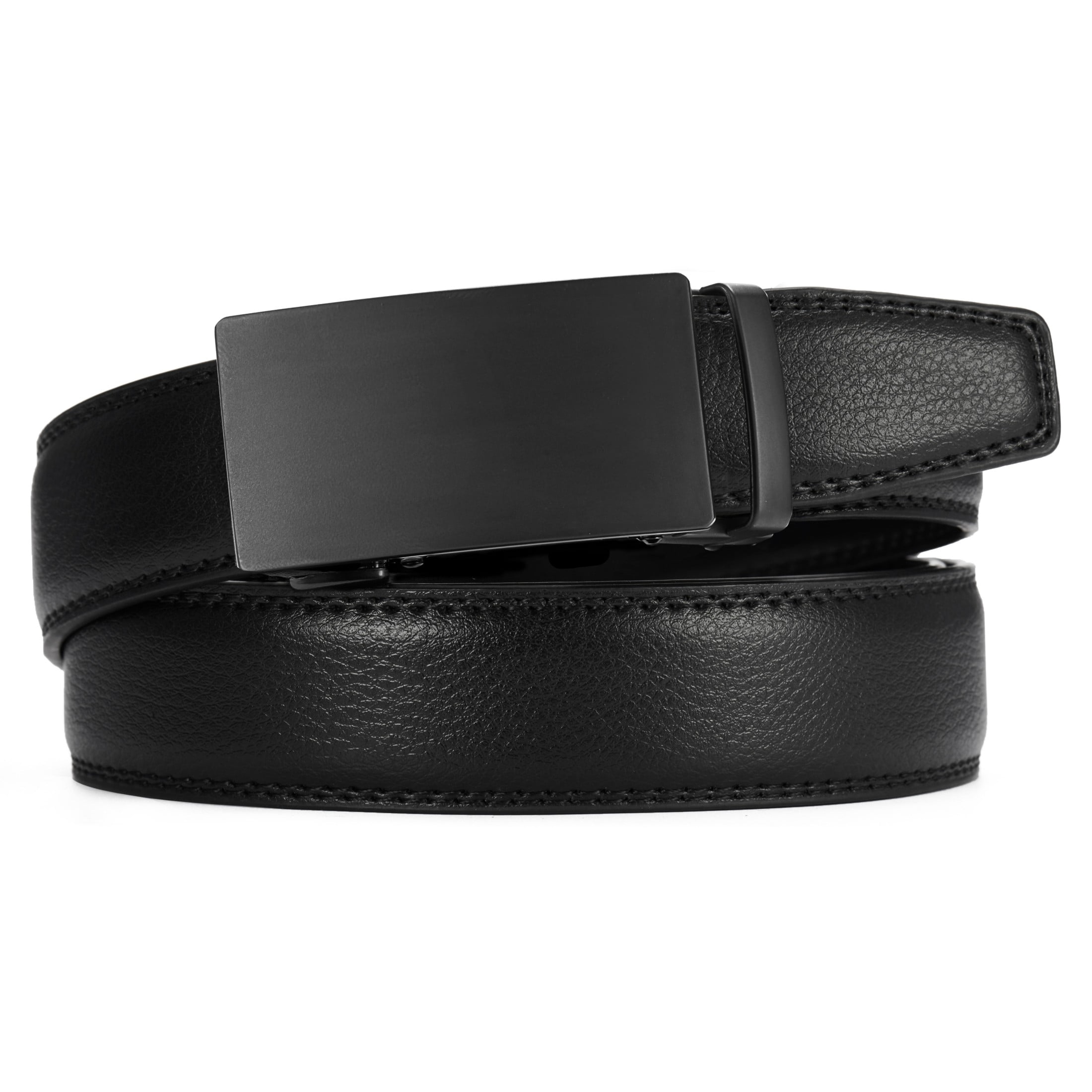 YOETEY Mens Leather Ratchet Belt Dress or Casual, Micro Adjustable Belt ...
