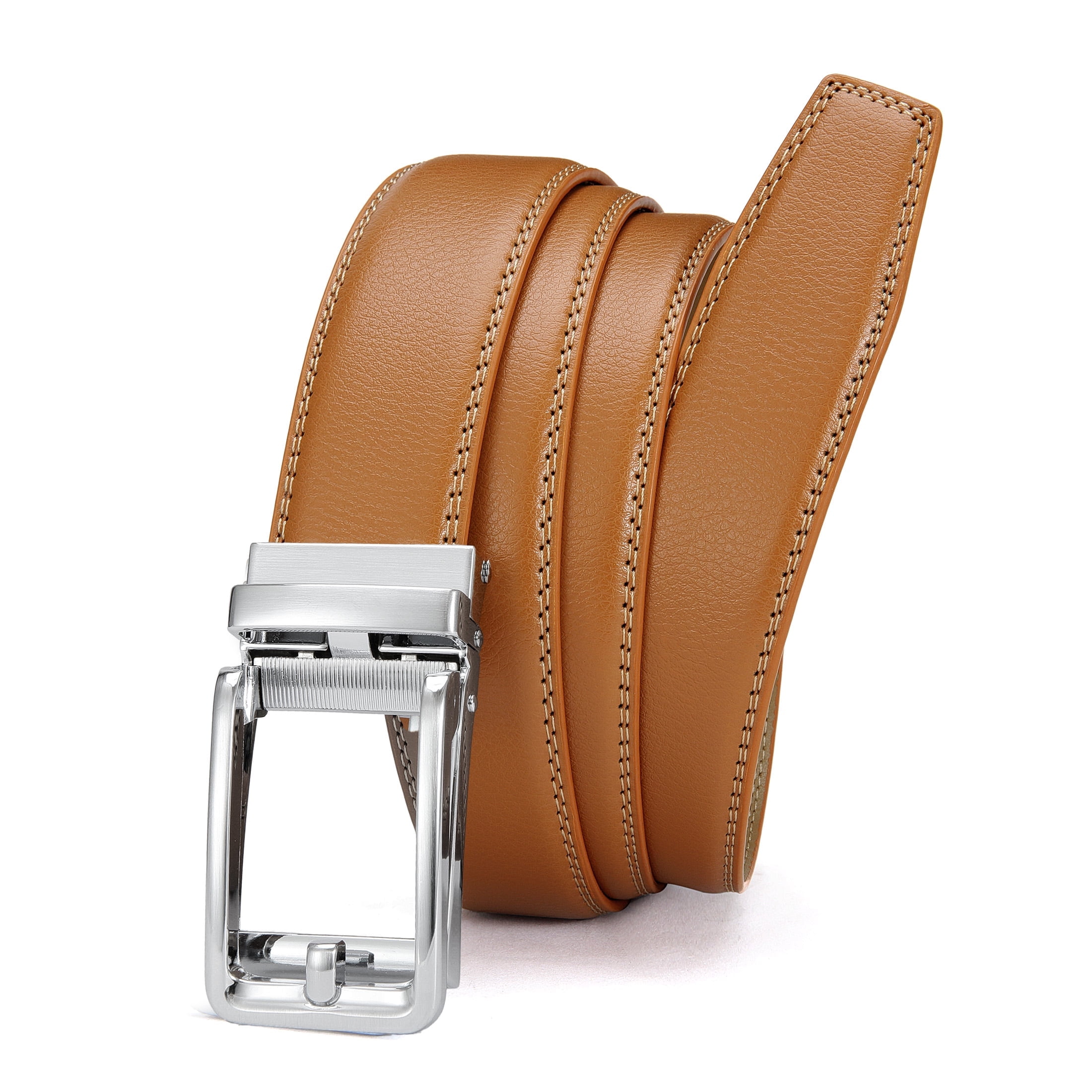 YOETEY Mens Ratchet Leather Belt - Comfort Click - Dress Belt with ...
