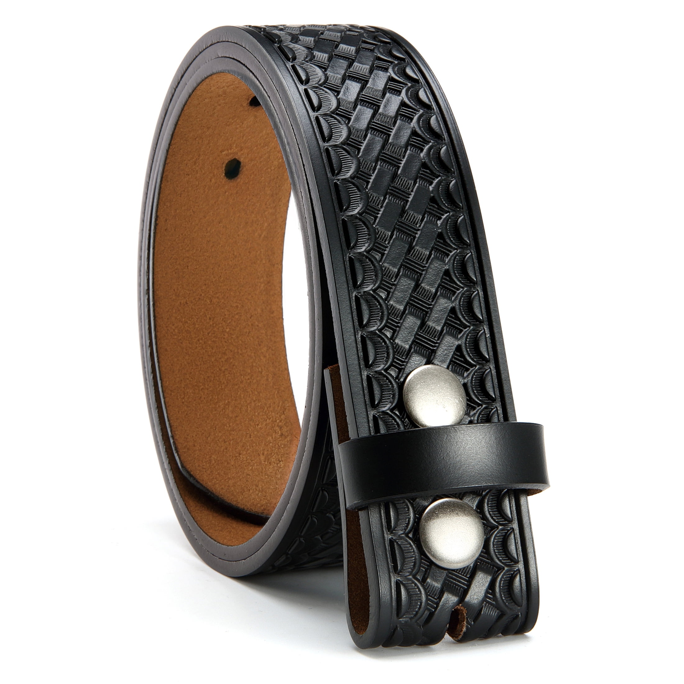 YOETEY Mens Western Genuine Leather Belt Without Buckle - Cowboy Belt ...