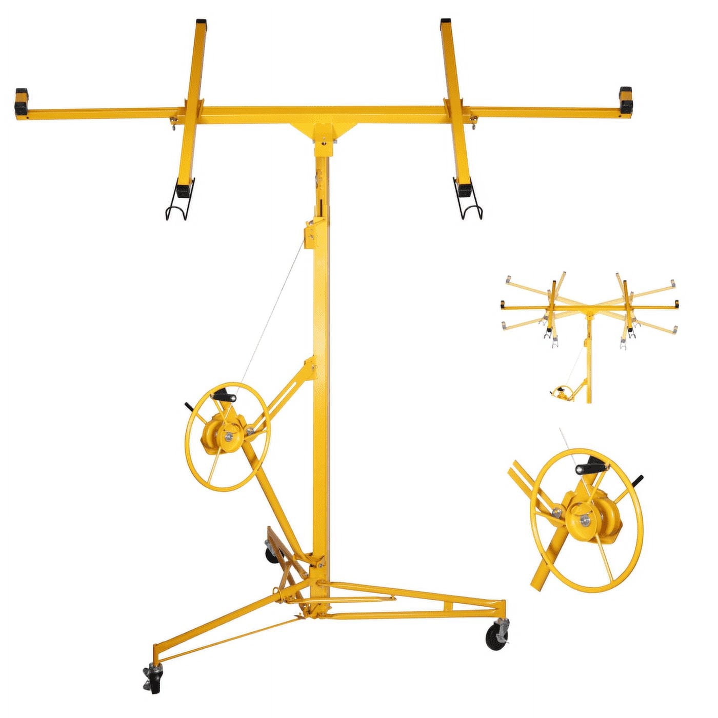 YOEXTO Drywall Lifter 11FT, 150 LBS Heavy Duty Sheetrock Lift, Yellow ...