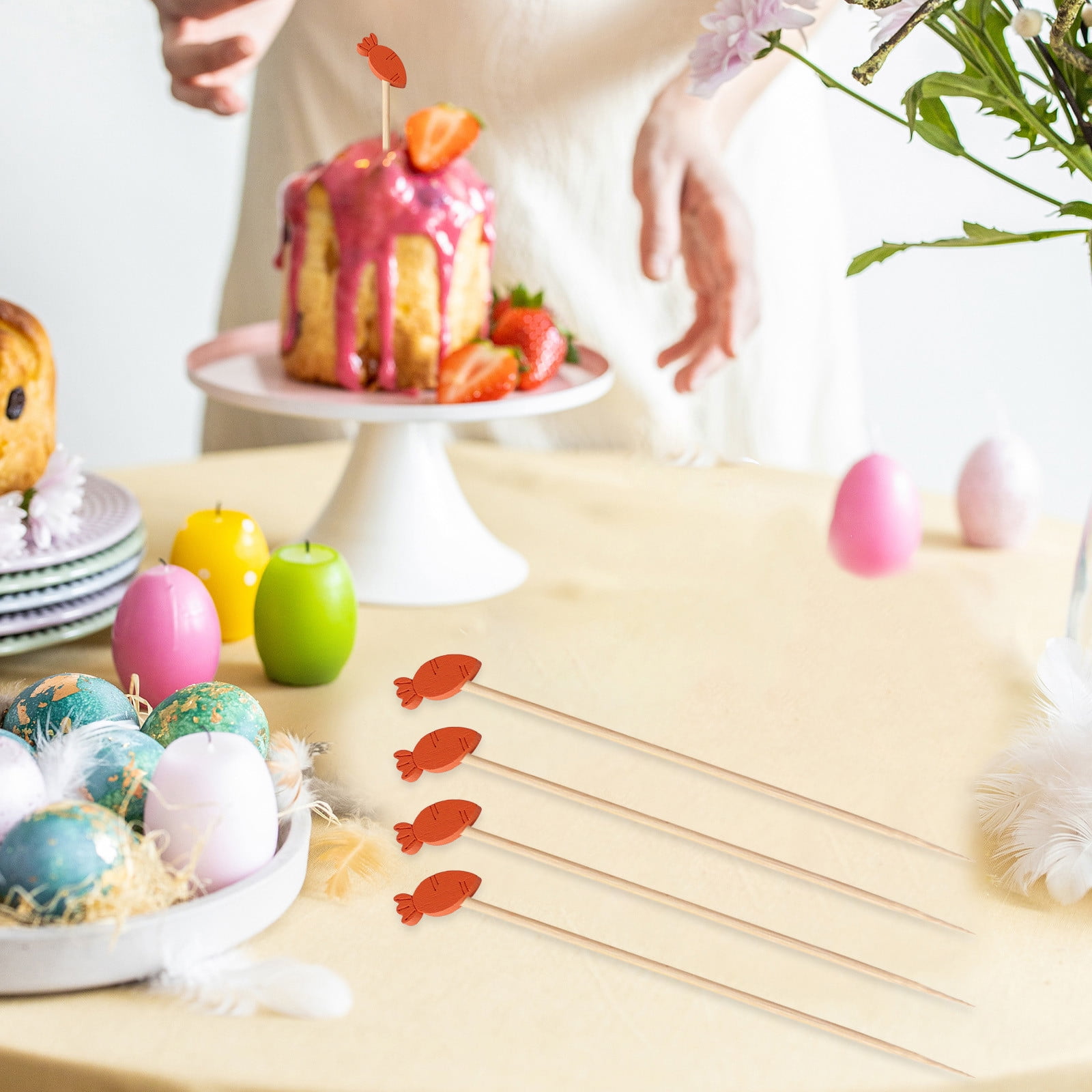 YOFOKO 100 Pack Fruit Toothpicks, Easter Cocktail Toothpicks for ...