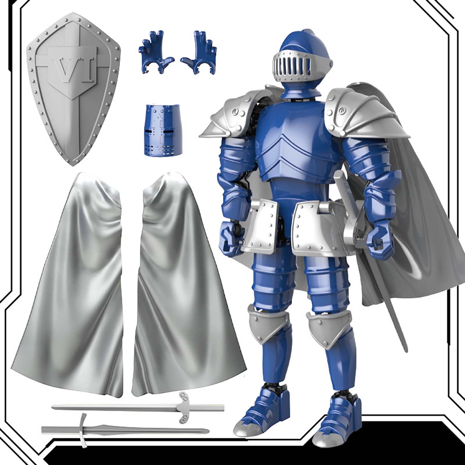 YOFOKO 5.6" Medieval Figures Toys, Knight Armor Action Figure, 3D ...