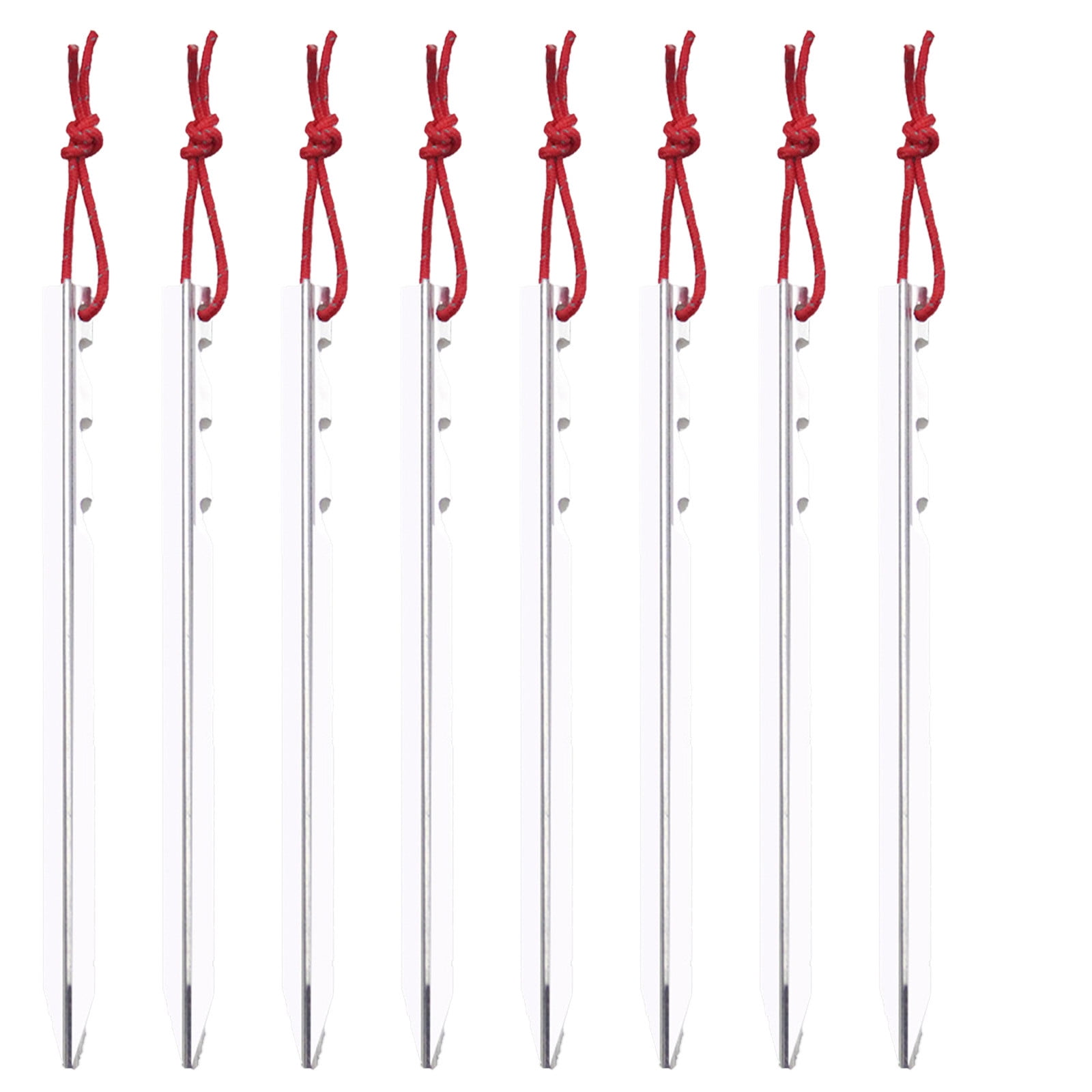 YOFOKO Aluminum Tent Stakes Set of 8 - Heavy Duty Camping Nails with ...