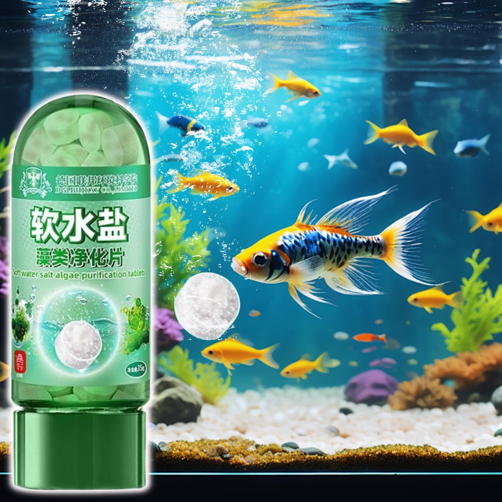YOFOKO Aquarium Water Purification Tablet, 2025 New Portable Aqua Water ...