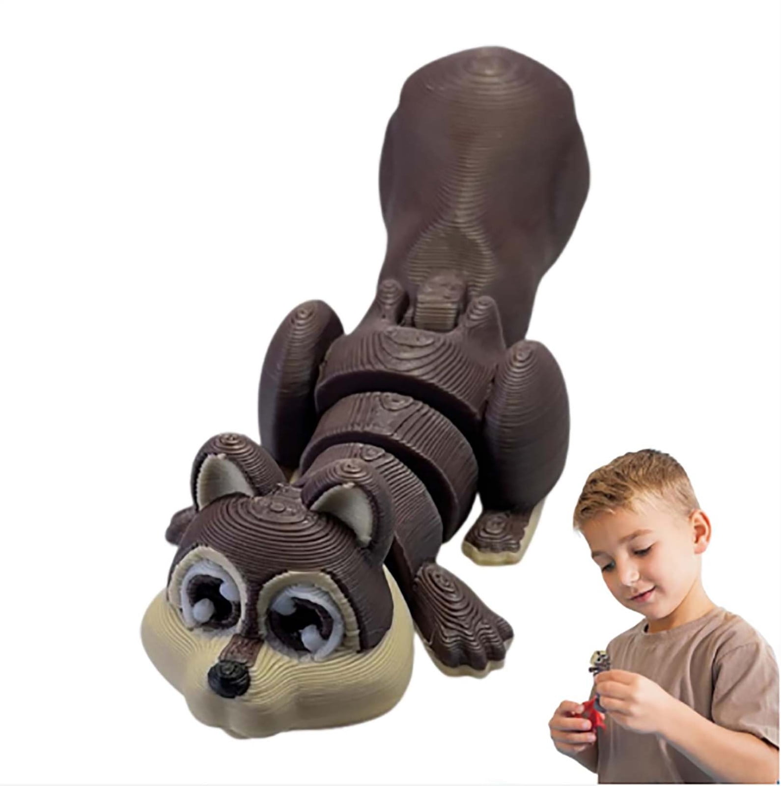 YOFOKO Articulated Squirrel Animal Model Educational Interactive Toy ...