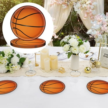 Basketball Party Decorations - 3 Pcs Basketball Tablecloths, 8 Pcs Foil ...