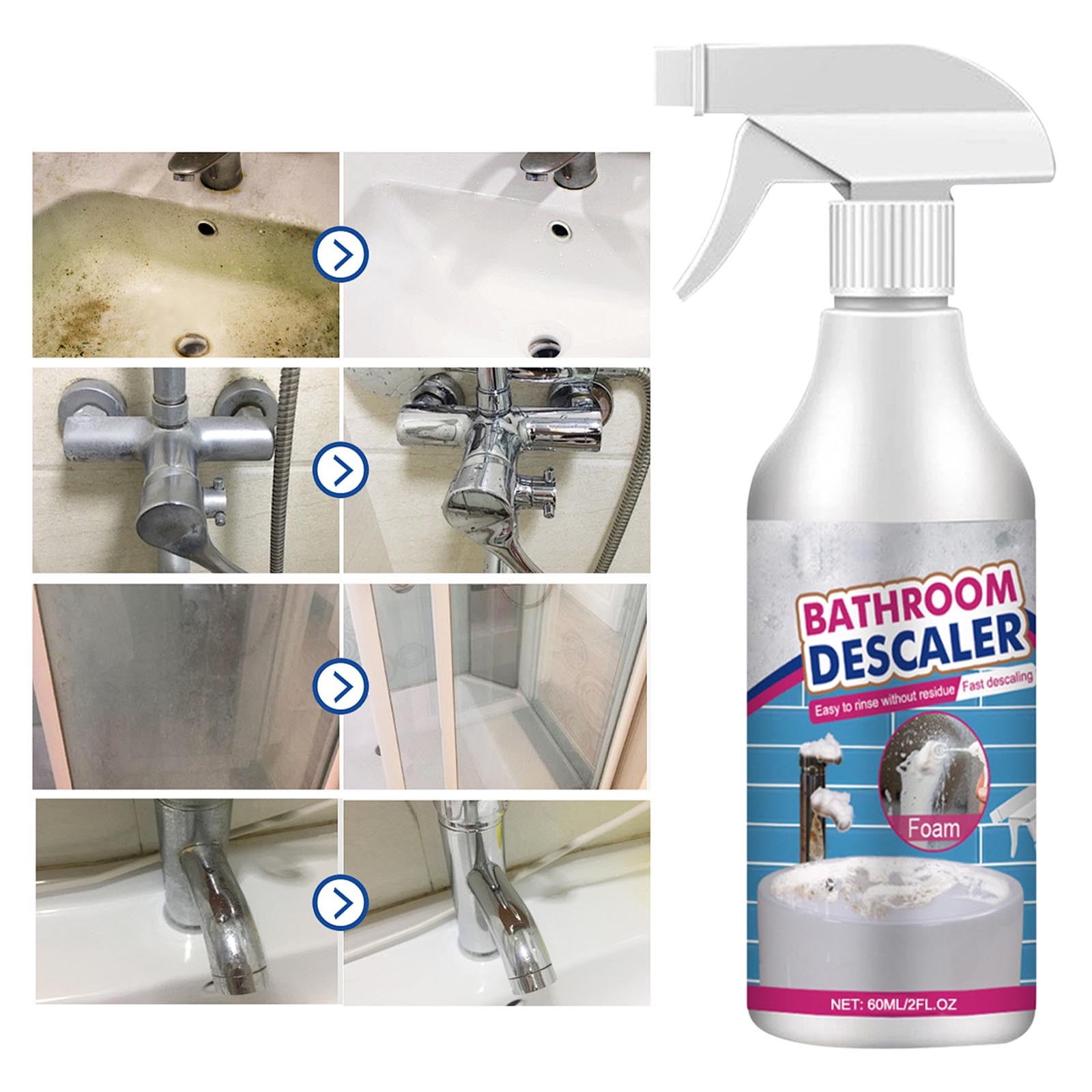 YOFOKO Bathroom Descaler & Tile Cleaner - Foaming Formula for Grime ...