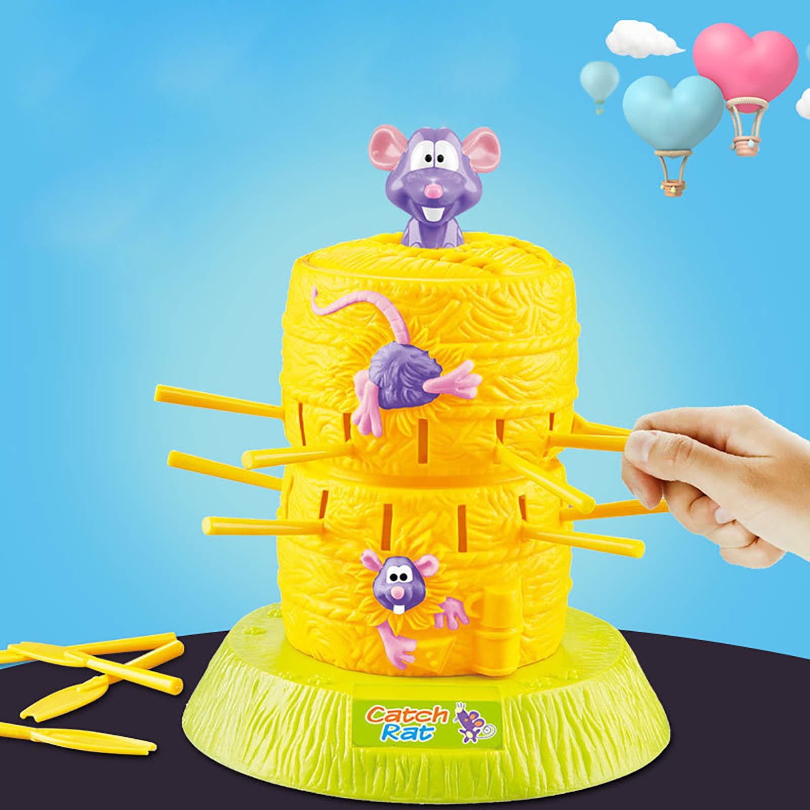 YOFOKO Catch the Mouse Family Game – Interactive Board Toy for Kids ...