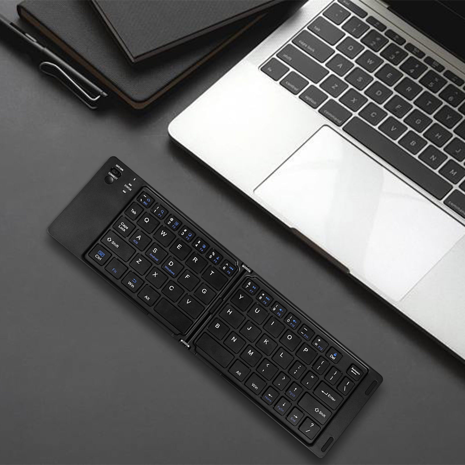 YOFOKO Foldable Bluetooth Keyboard, Triple-System Multi-Device Wireless ...