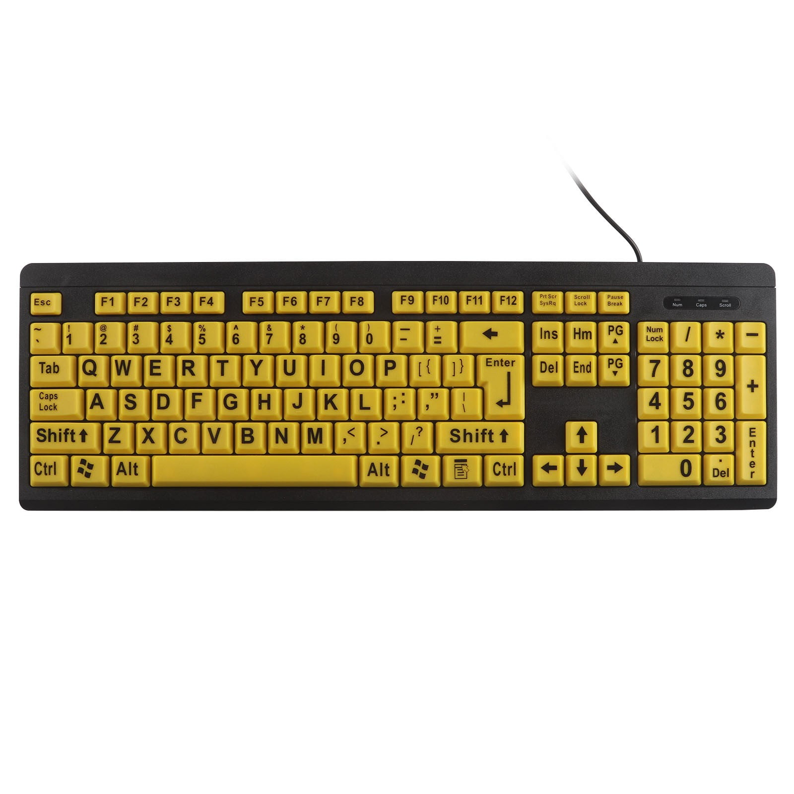 YOFOKO Large-Key Keyboard for Seniors, USB Wired Design with Anti-Spill ...