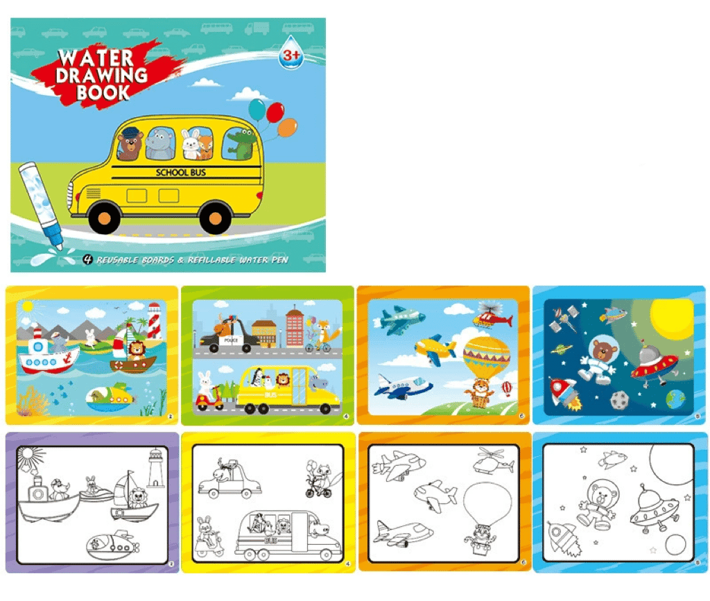 YOFOKO Magic Water Coloring Books, Magic Water Doodle Book, Reusable ...