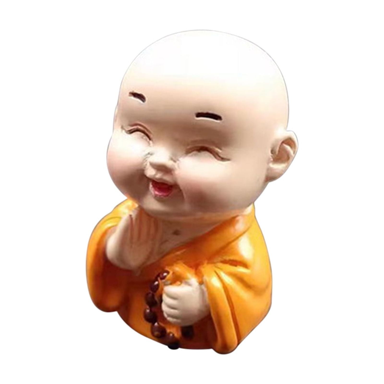 YOFOKO Mini Monk & Bonsai Resin Desk Ornament, Zen Garden Decor with ...