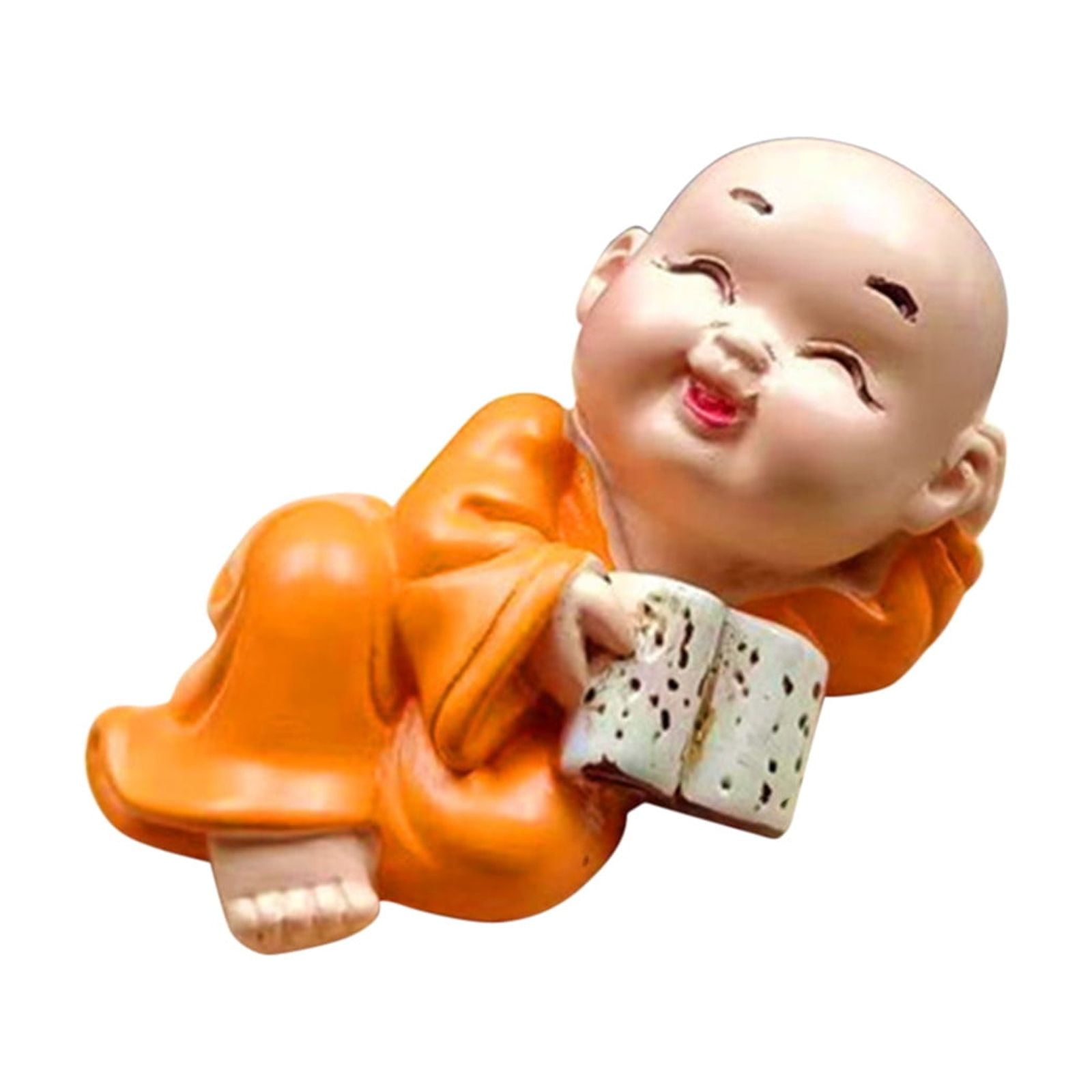 YOFOKO Mini Monk & Bonsai Resin Desk Ornament, Zen Garden Decor with ...