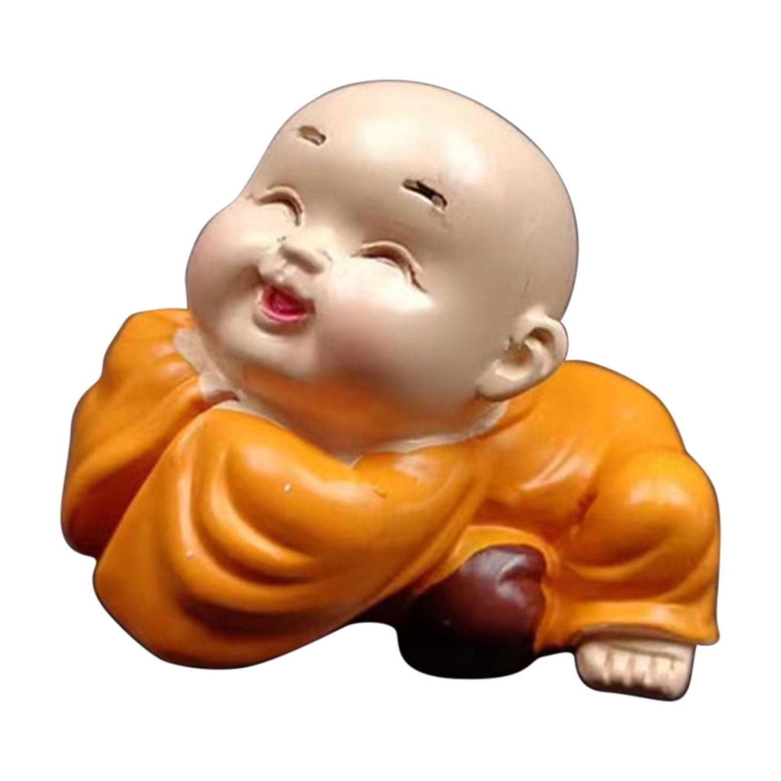 YOFOKO Mini Monk & Bonsai Resin Desk Ornament, Zen Garden Decor with ...