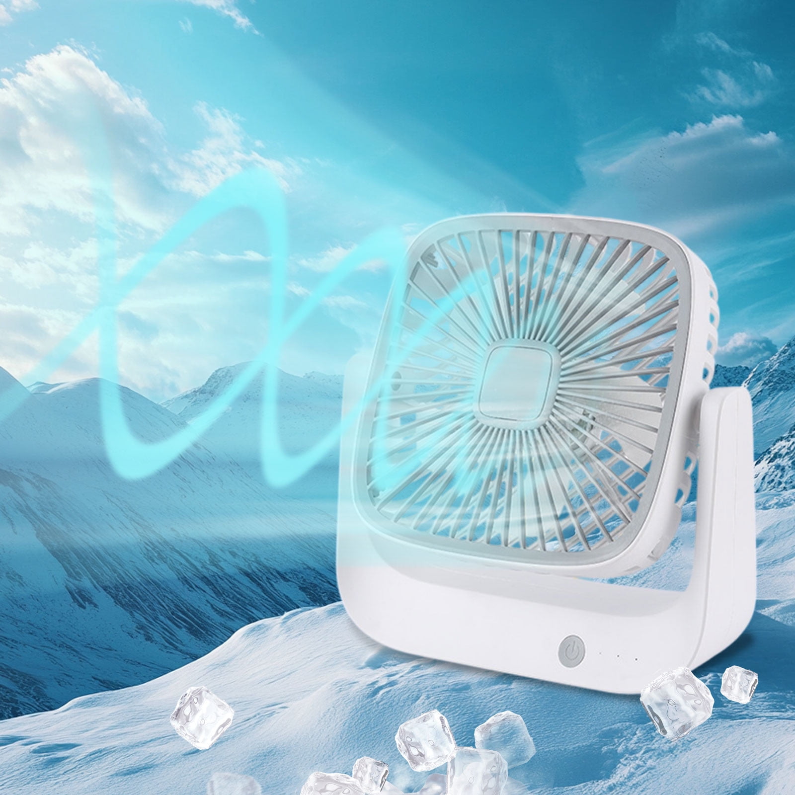 YOFOKO Mini USB Desk Fan - 3-Speed Rechargeable Cooling Fan, Foldable ...