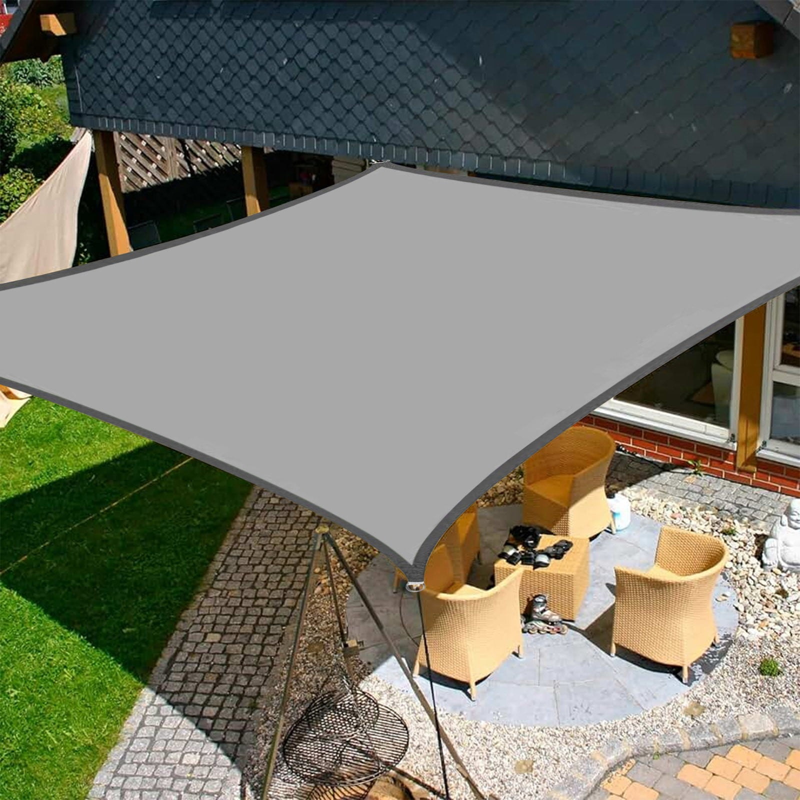 YOFOKO Sun Shade Sail Triangle/Rectangle Waterproof Outdoor Garden ...