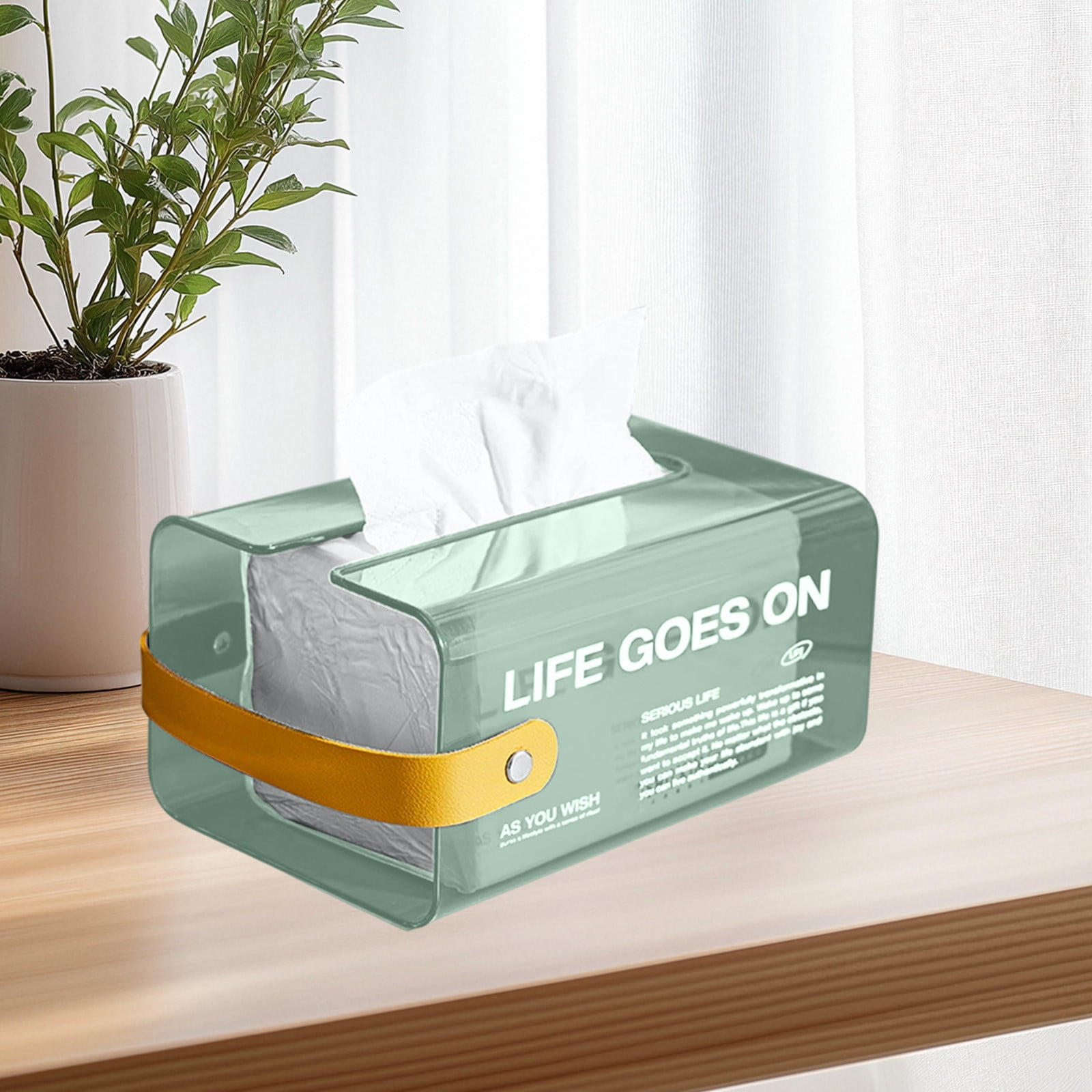 YOFOKO Wall-Mounted No-Drill Tissue Box - Streamlined Bathroom ...