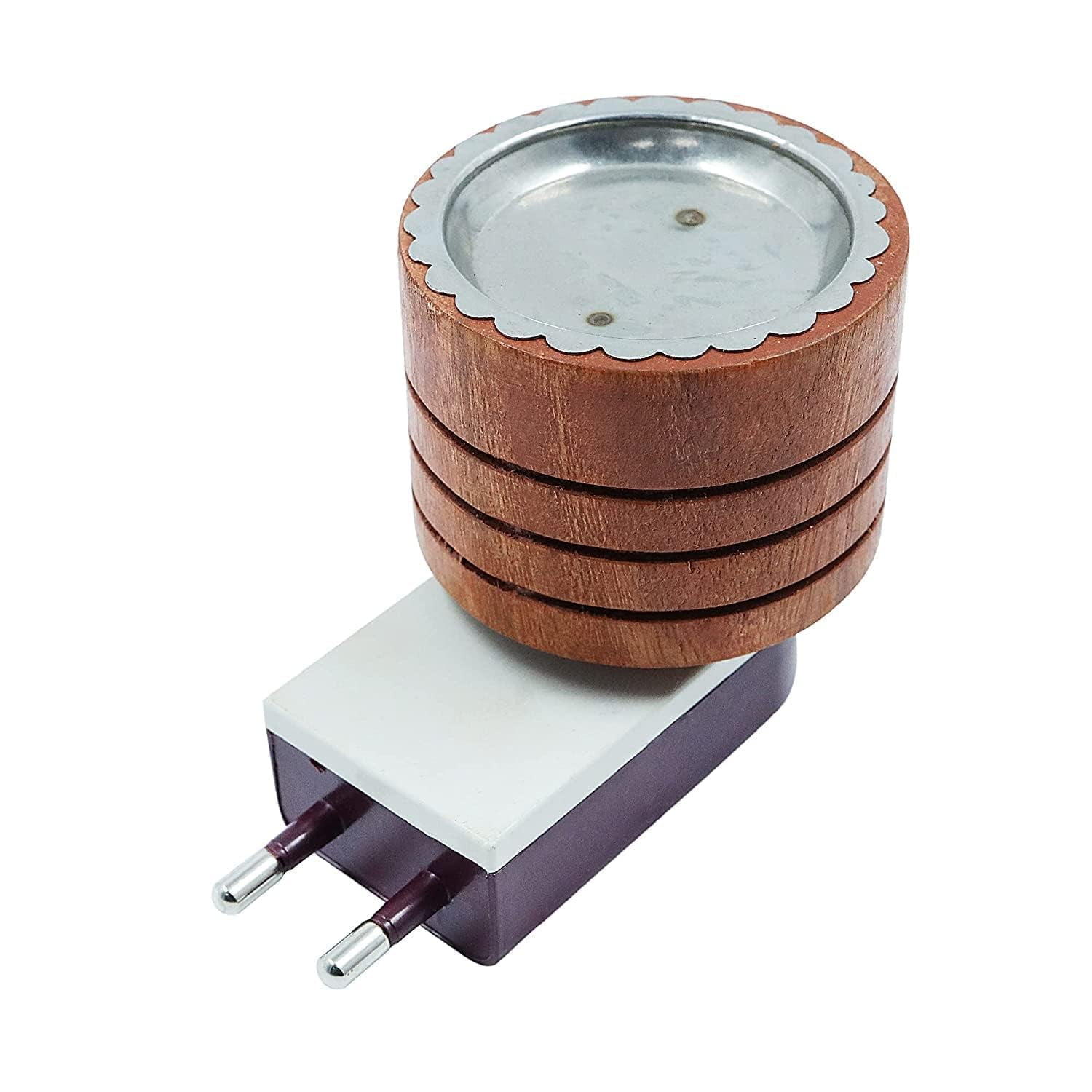 YOGIN Wooden Electric Incense Burner Kapoor Dani Camphor Burner Essential Oil Diffuser Aroma ...