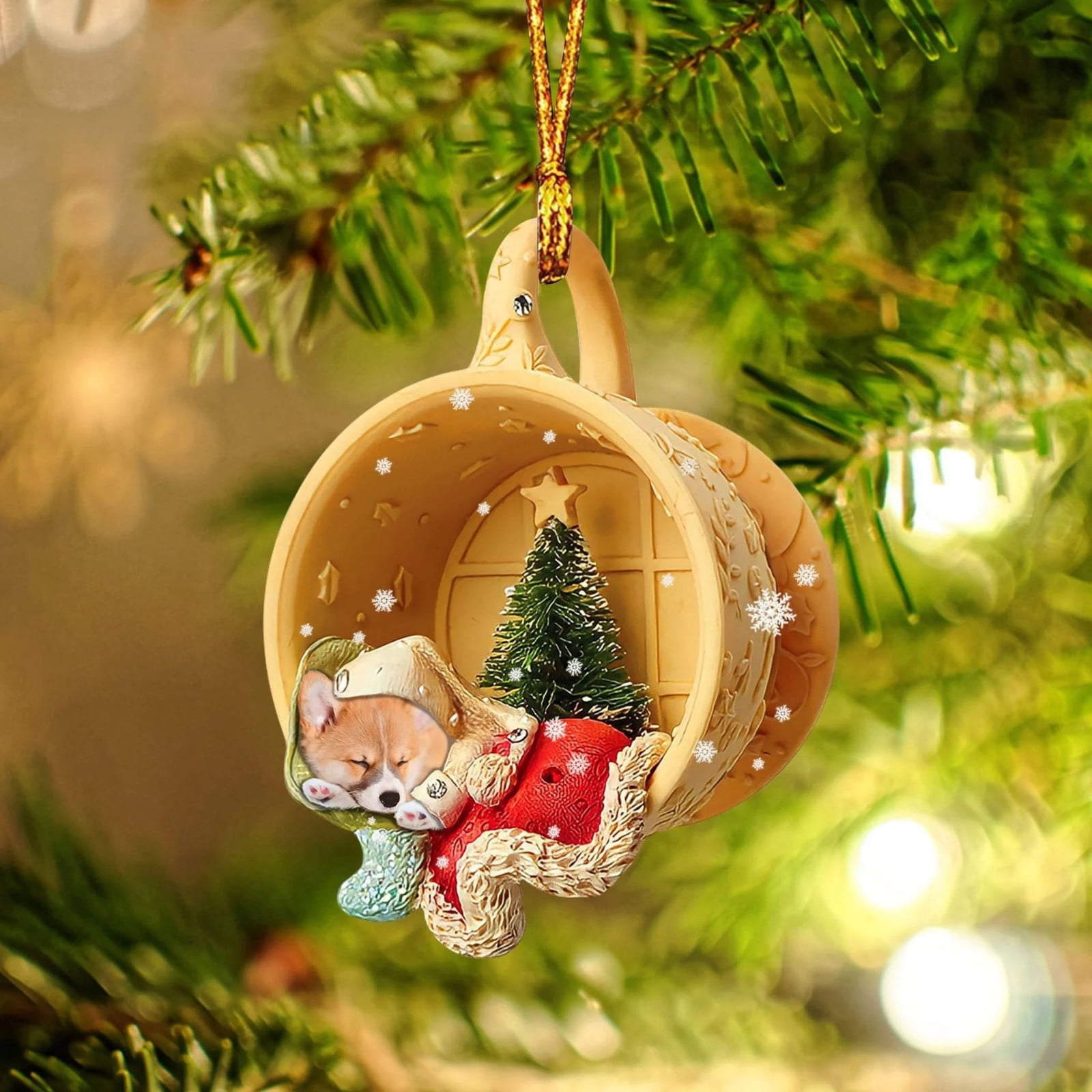 YOHAVEN Christmas Ornaments Hanging Holiday Tree Ornaments Xmas ...