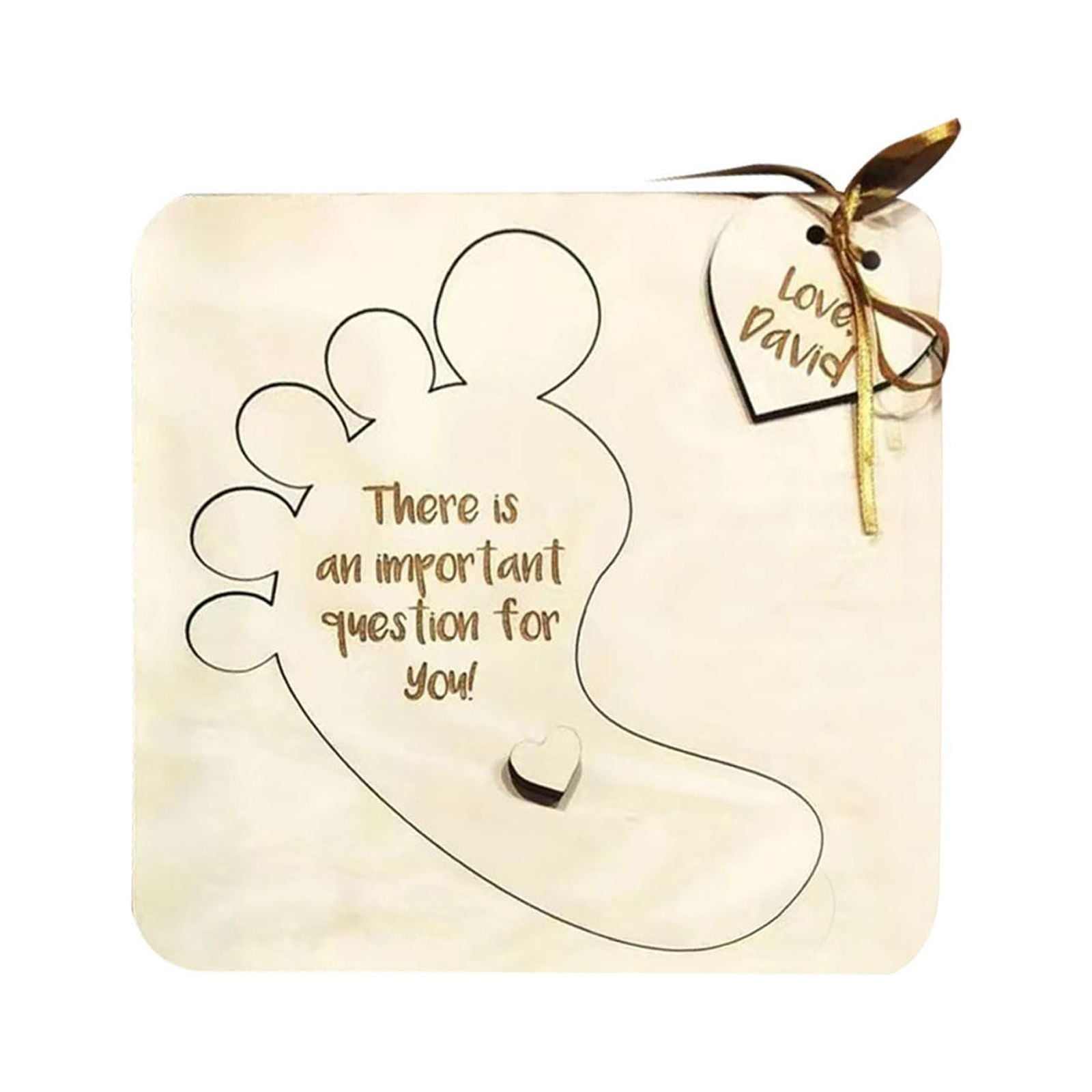 YOHAVEN Godfather Proposal Gift Wooden Plaque Keepsake Palm Ornament ...