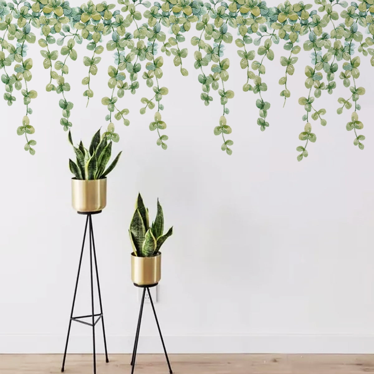 YOHAVEN Japanese Style Wall Stickers Plants Flowers Self Adhesive ...