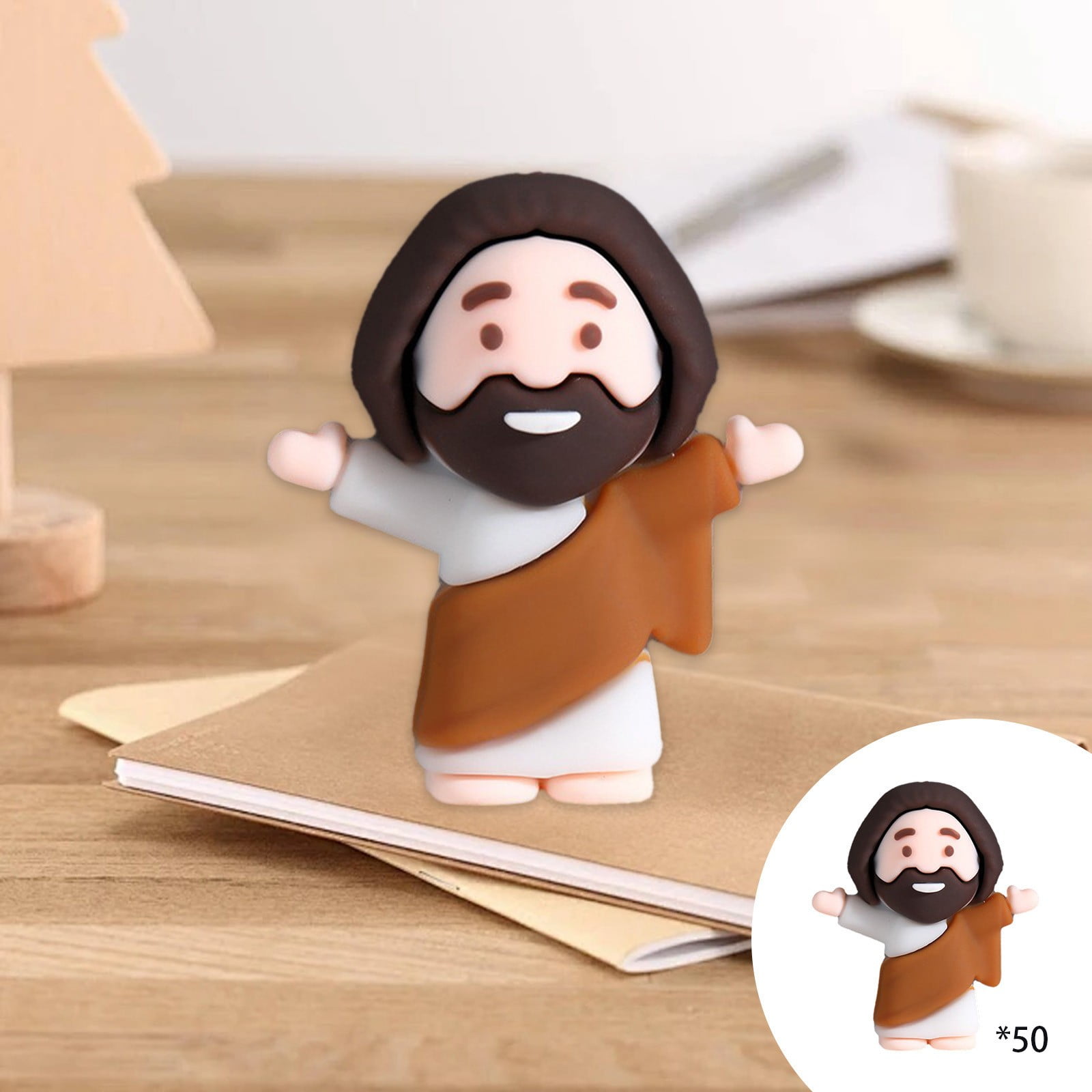 YOHAVEN Religious Figurines 50 Pack, Mini PVC Jesus Savior Dolls 1.2"x1 ...