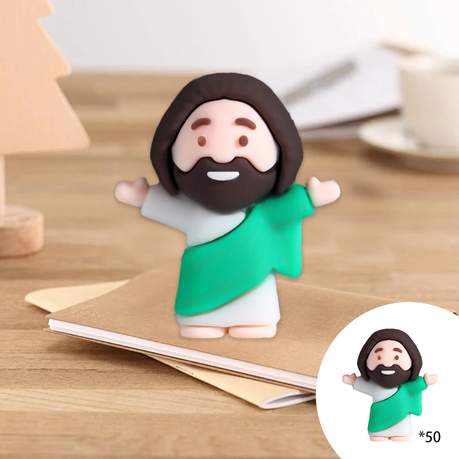 YOHAVEN Religious Figurines 50 Pack, Mini PVC Jesus Savior Dolls 1.2"x1 ...