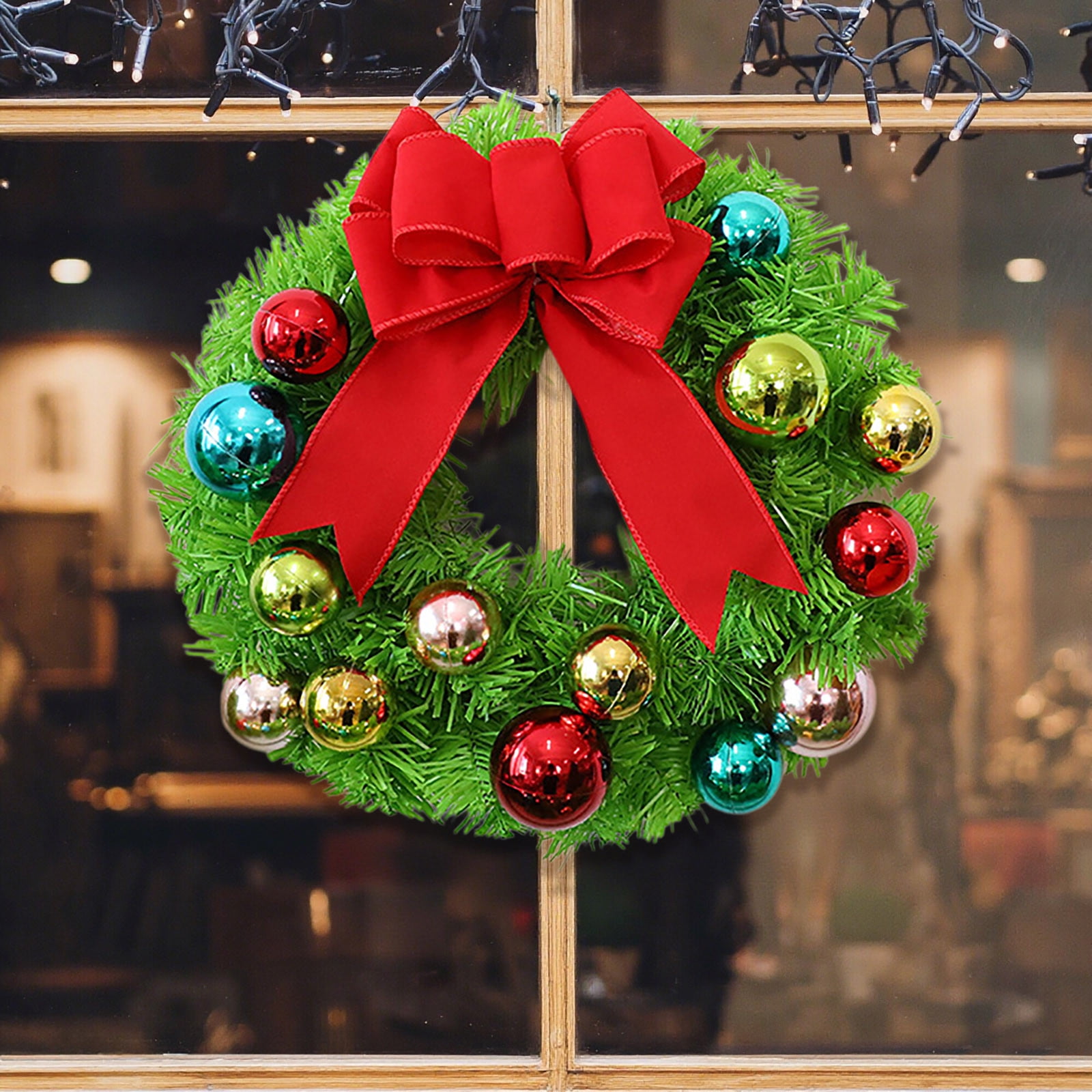 YOHAVEN Whimsical Crooked Neck Christmas Tree with Wreath Holiday ...