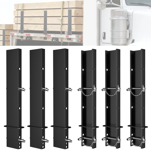 YOHKOH Adjustable Trailer Stake Sides - Heavy-Duty Steel Load Guard ...